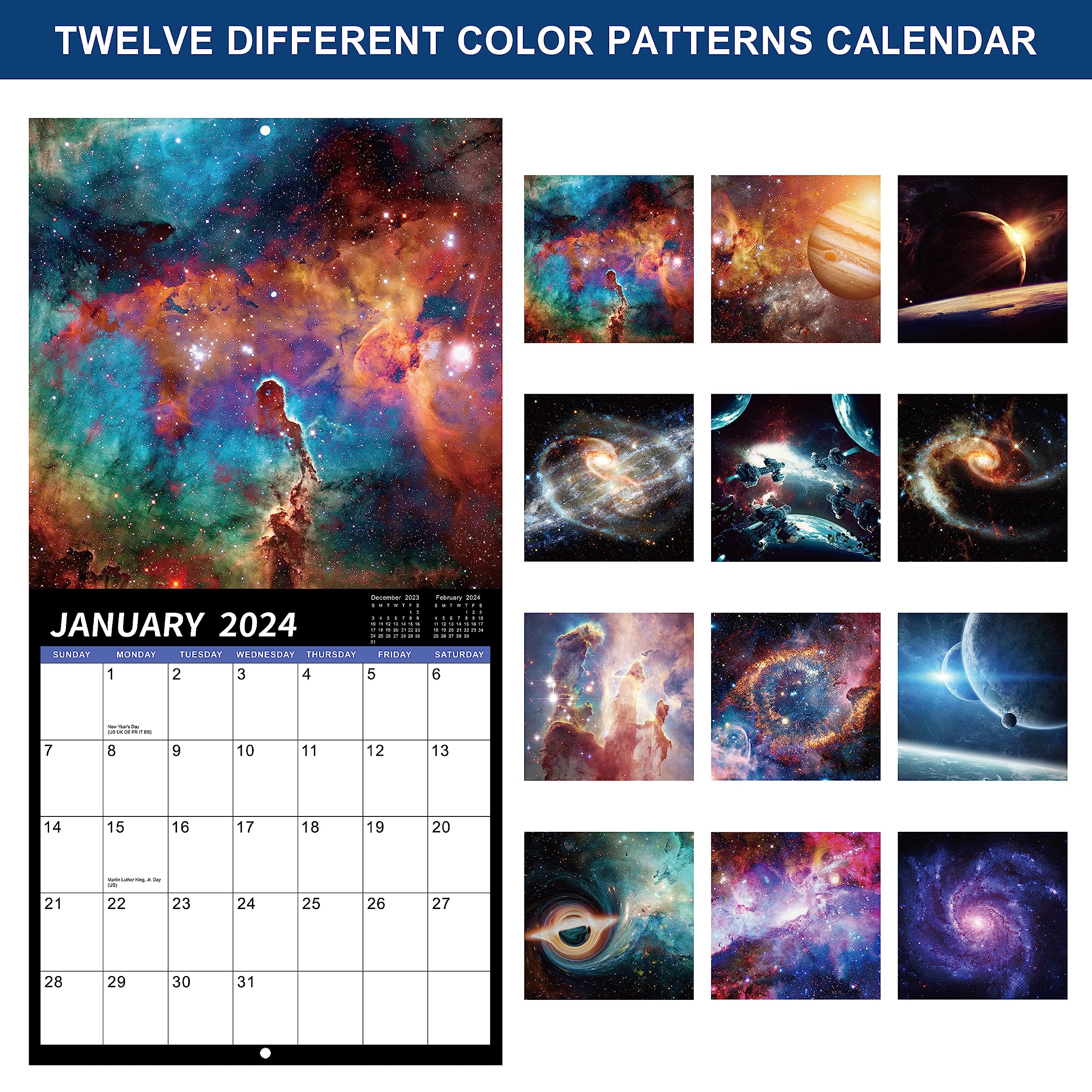 Snapklik.com : 2024 Wall Calendar - 12 Monthly Wall Calendar 2024 ...