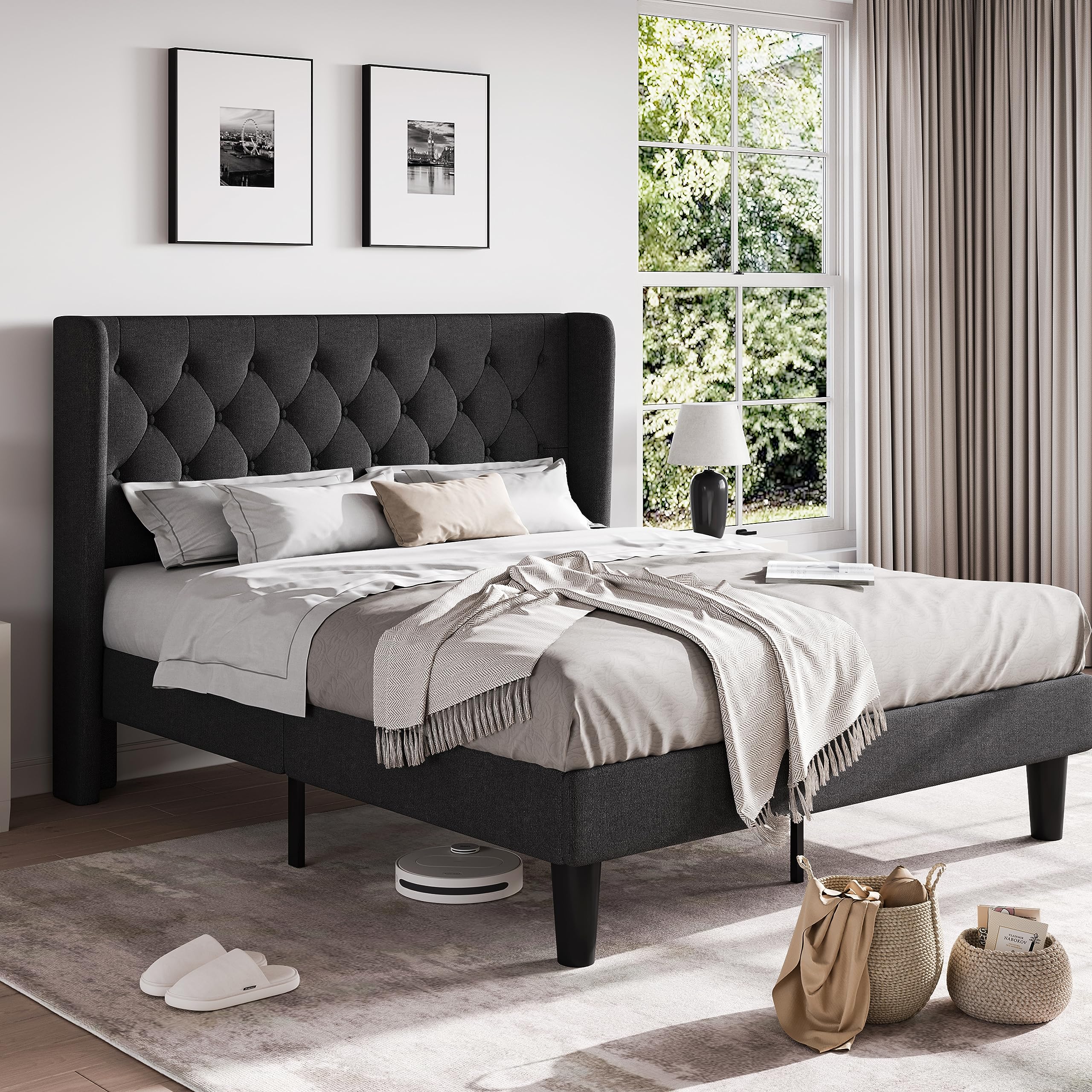 Snapklik.com : HOOMIC Classic Full Size Bed Frame
