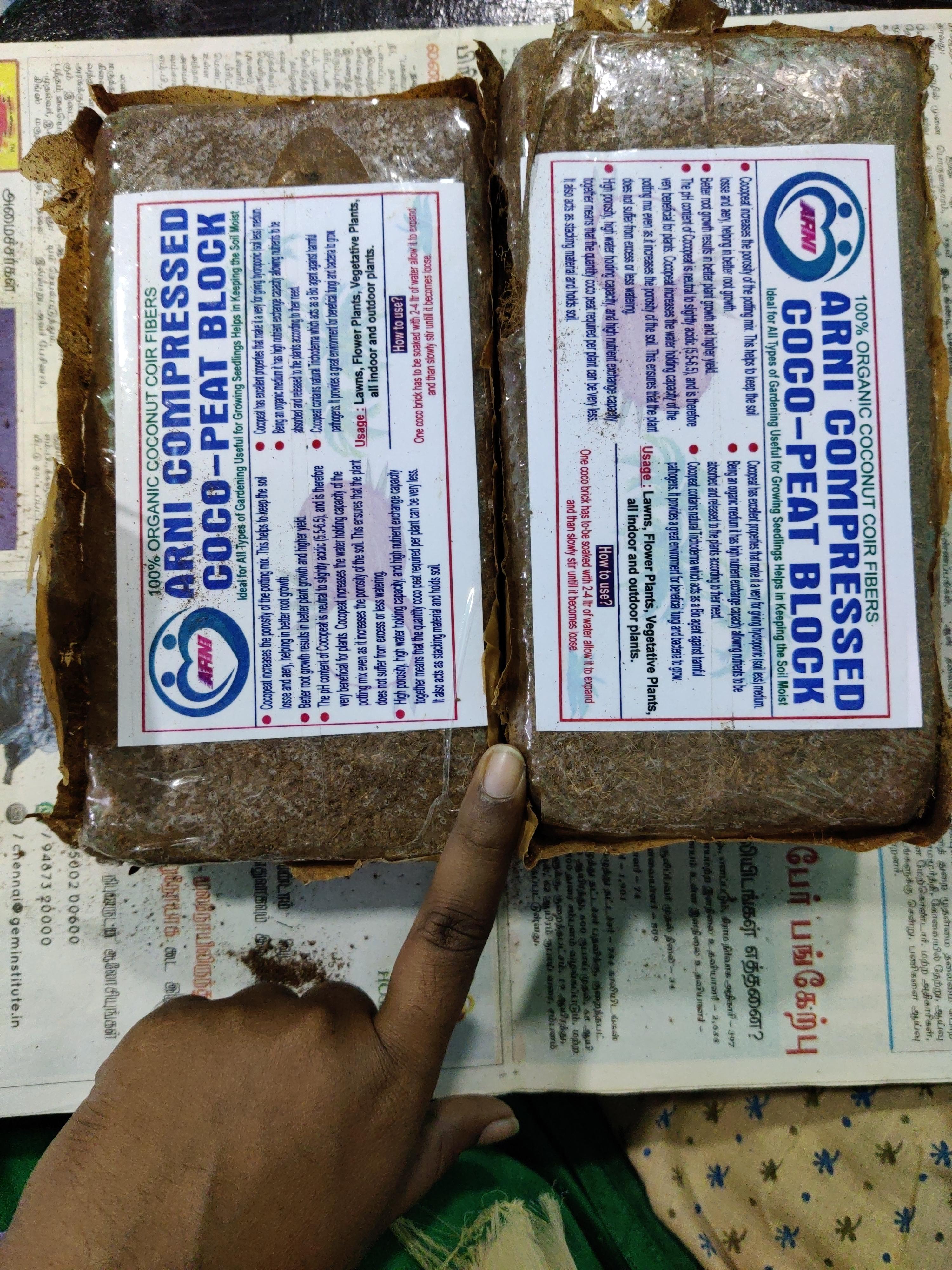 ARNI Cocopeat Block for Garden & Plants Set of 2 : Amazon.in: Garden ...