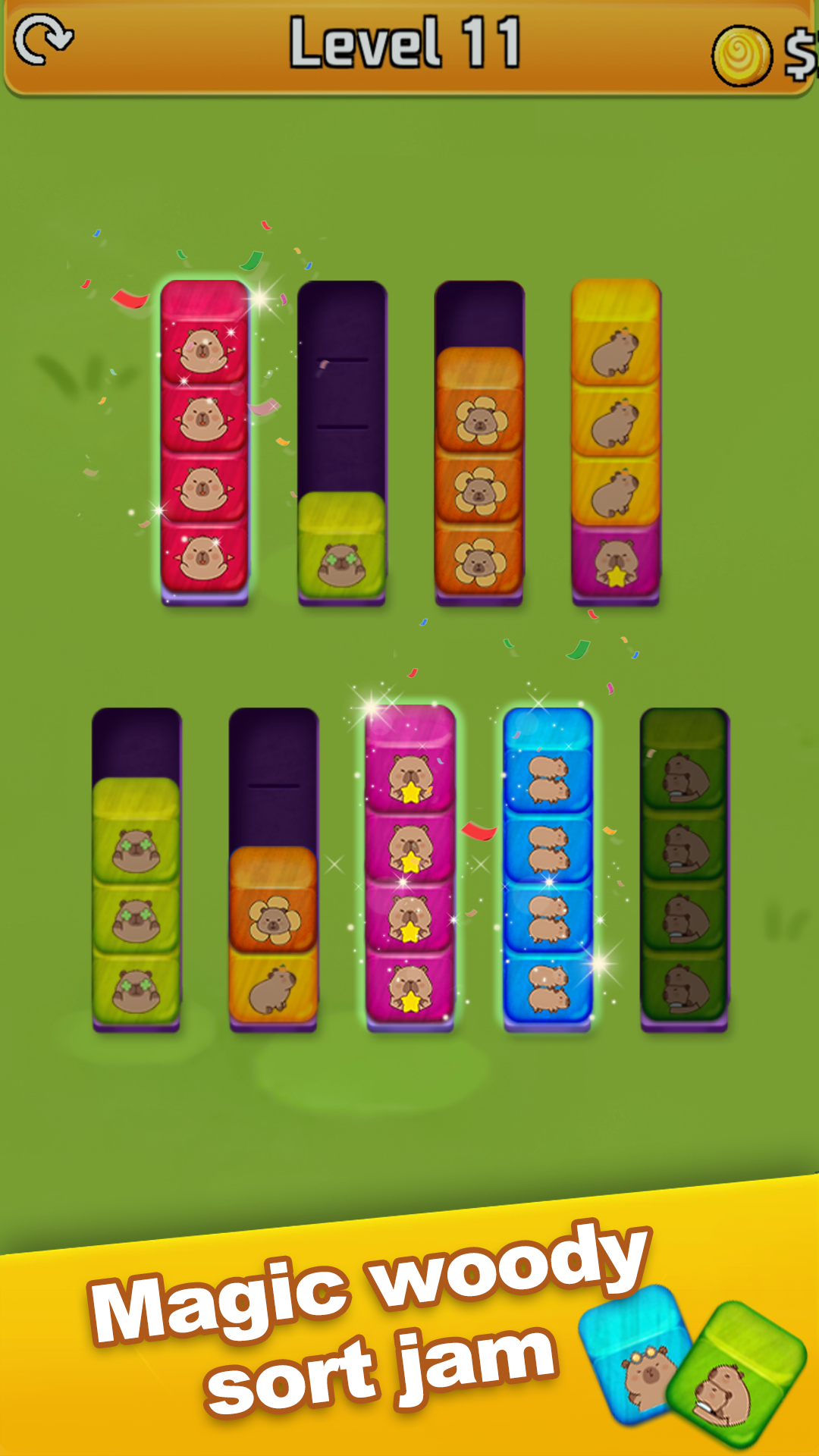 MagicWoody Sort Jam – Cute Block Sorting Puzzle - App on Amazon Appstore
