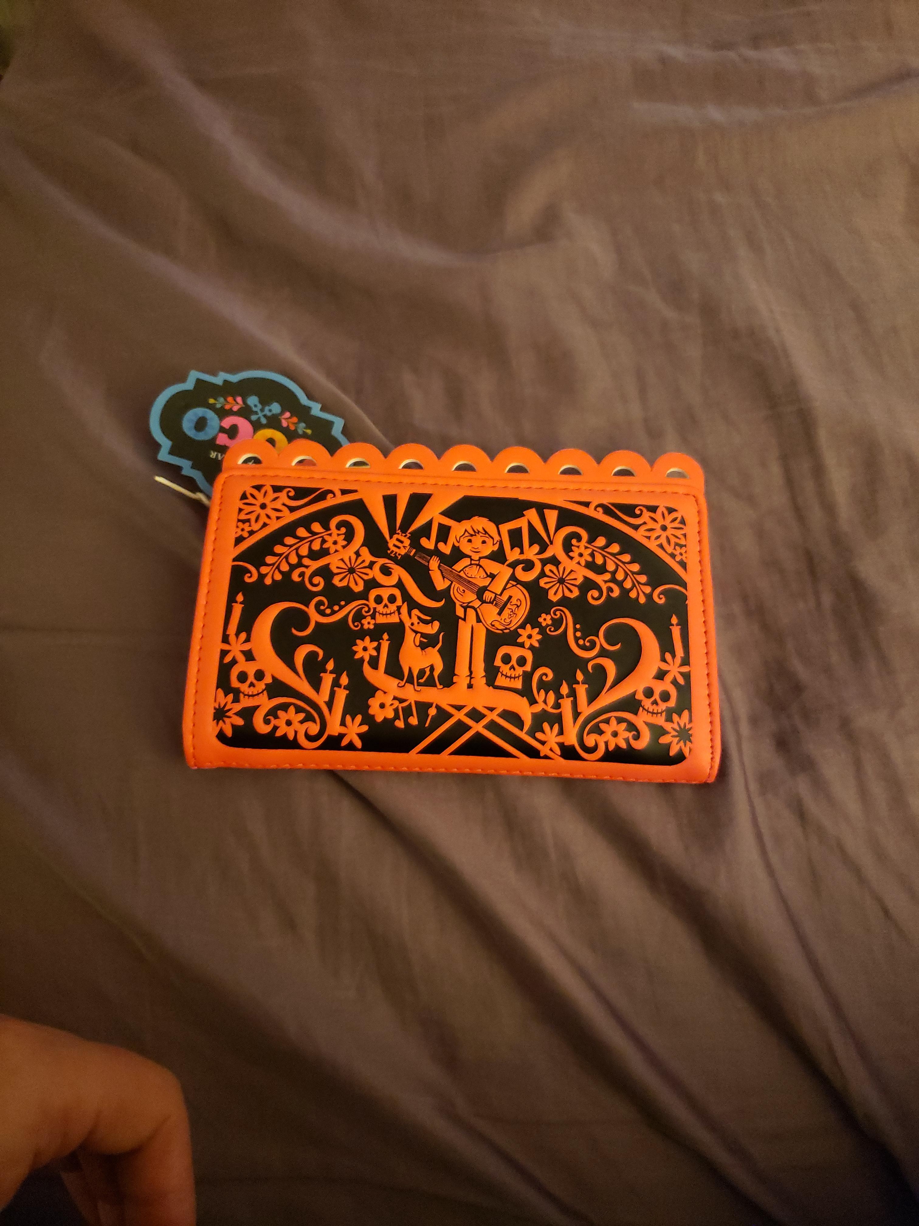 Amazon.com: Loungefly Disney Coco Die Cut Party Flags Wallet : Clothing ...