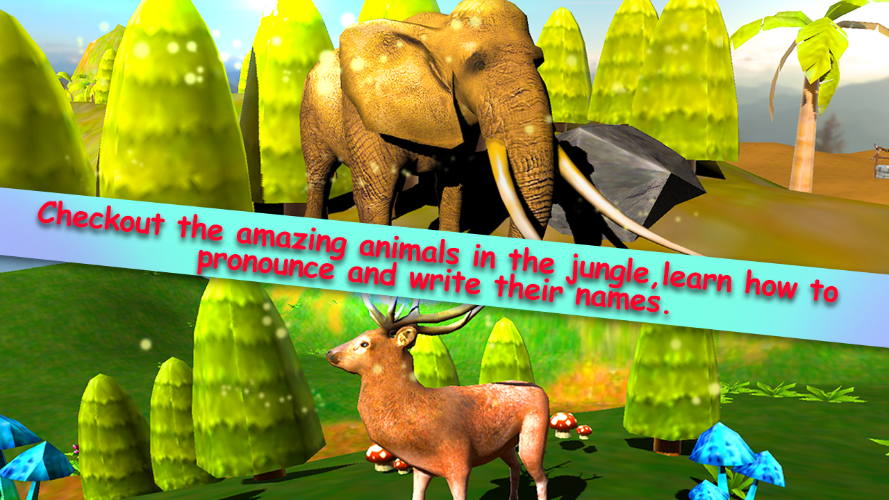 Jungle Zoo Word School: Trace Animal Names, Learn Spellings ...