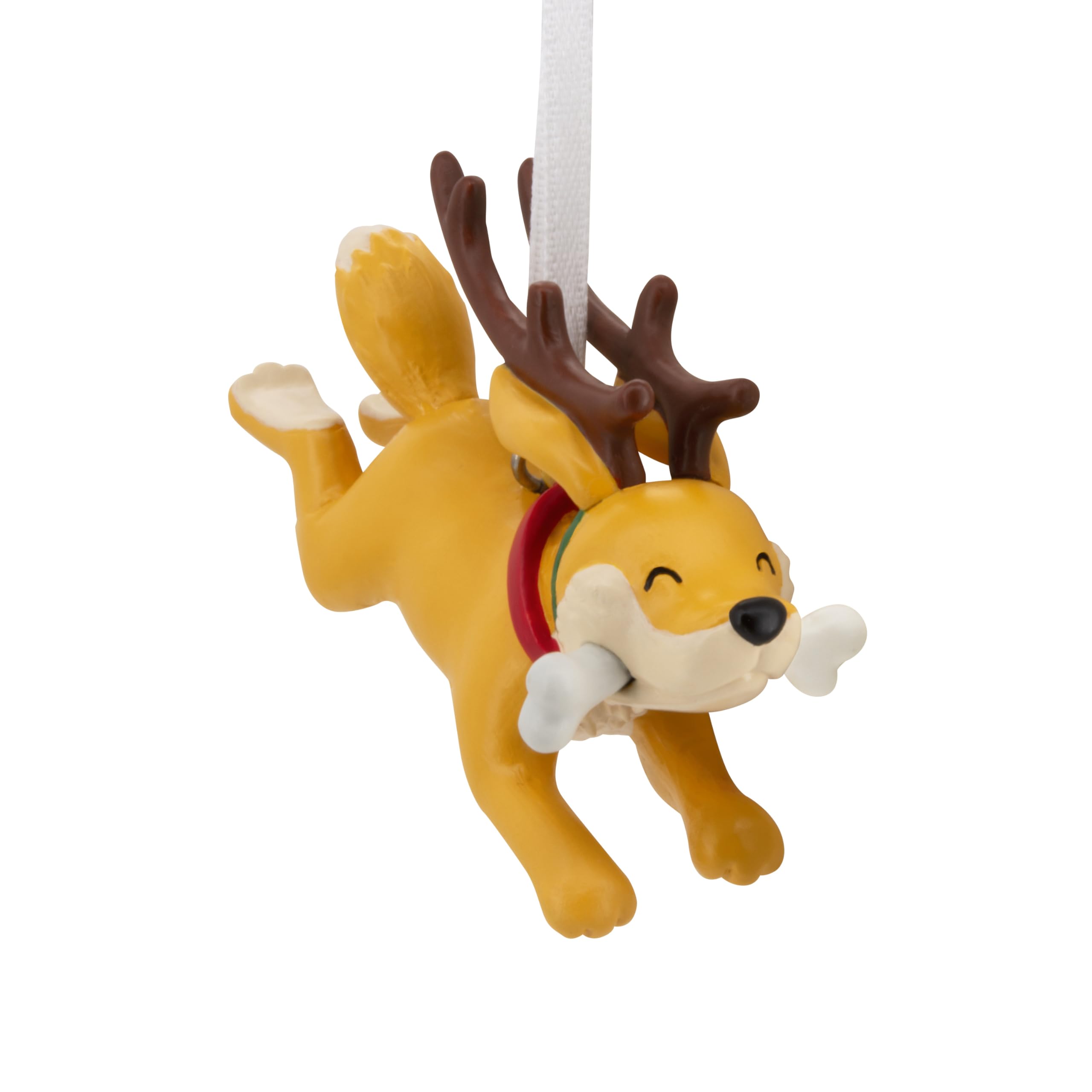 Amazon.com: Hallmark Reindeer Dog with Bone Christmas Ornament : Home ...