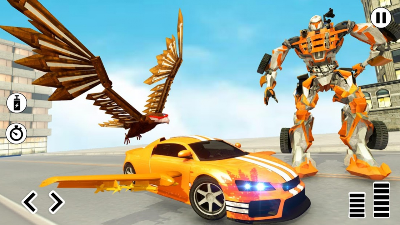 Eagle Police Robot Car Transform Game: Robot Transformation Car Games ...