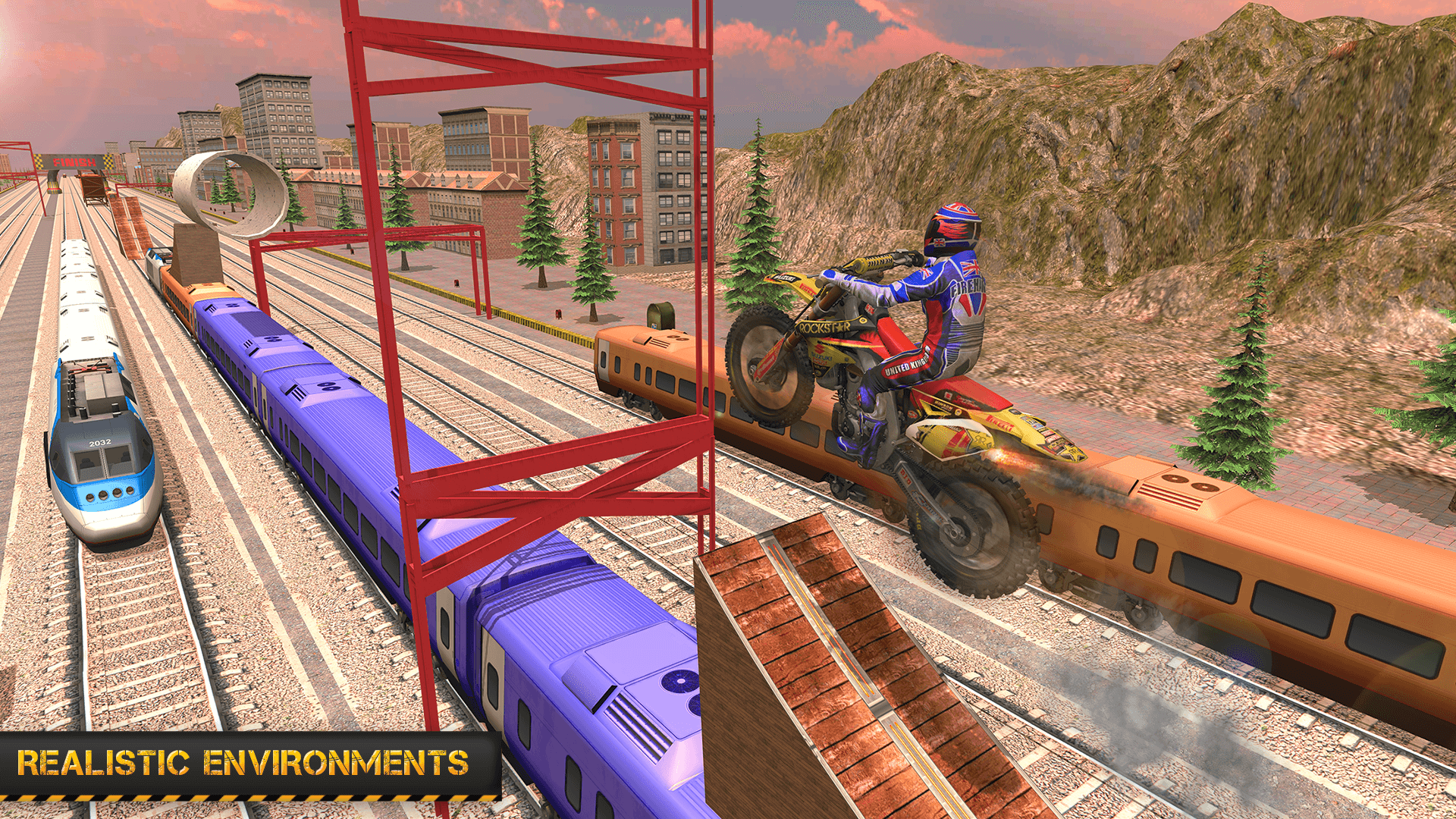 Stunts Bike Drive Train Simulator 18 - Tricky Bike:Amazon.co.uk ...