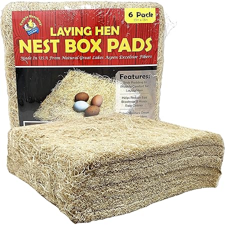 Amazon.com : Cackle Hatchery Laying Hen Nest Box Pads - 13" x 13" (6 Pack) : Patio, Lawn & Garden