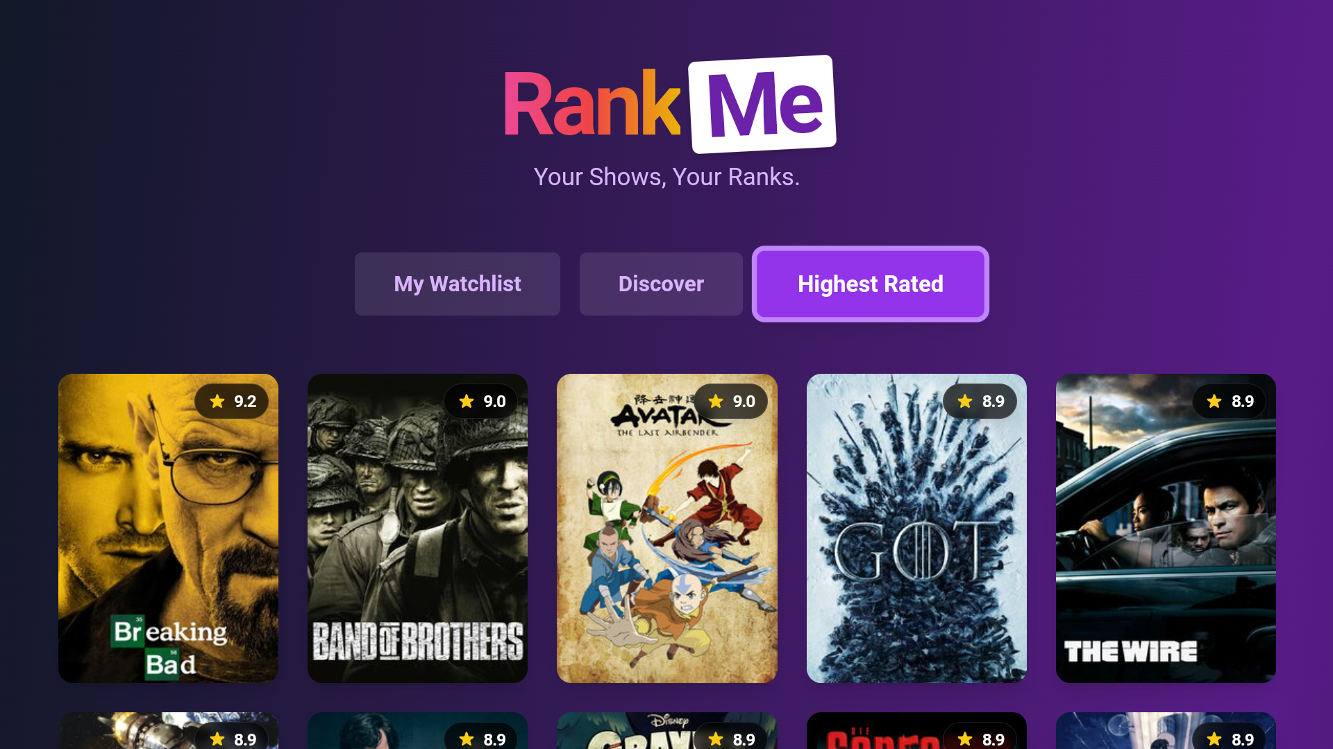 Rank Me - Tv show And Anime companion - App on Amazon Appstore