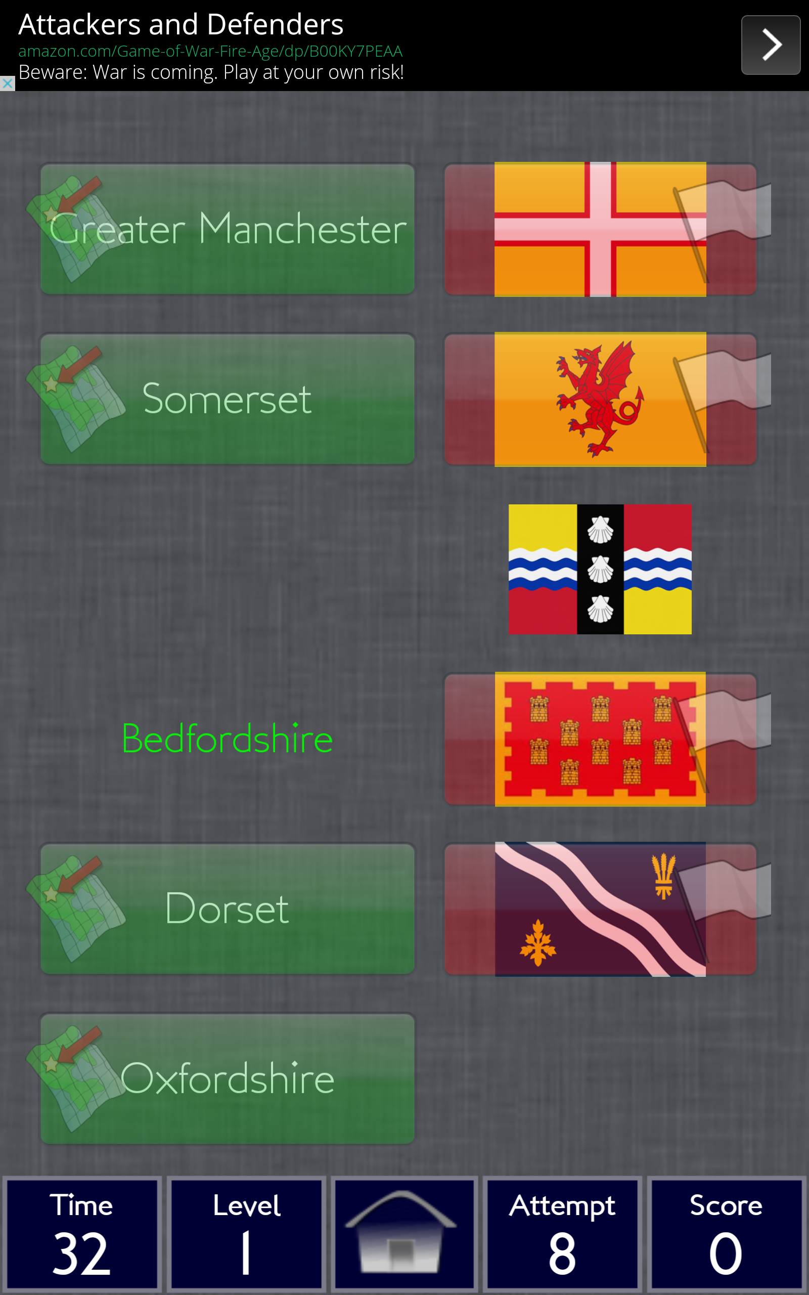 England Counties Geography Match Free - App on Amazon Appstore