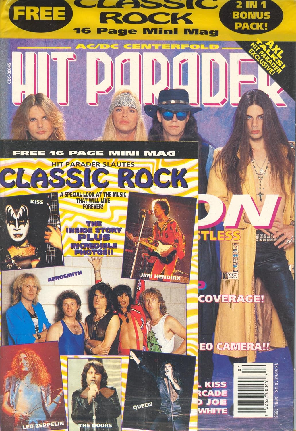 Hit Parader Magazine April 1993 - Kiss,Poison,Hendrix: Various: Amazon ...