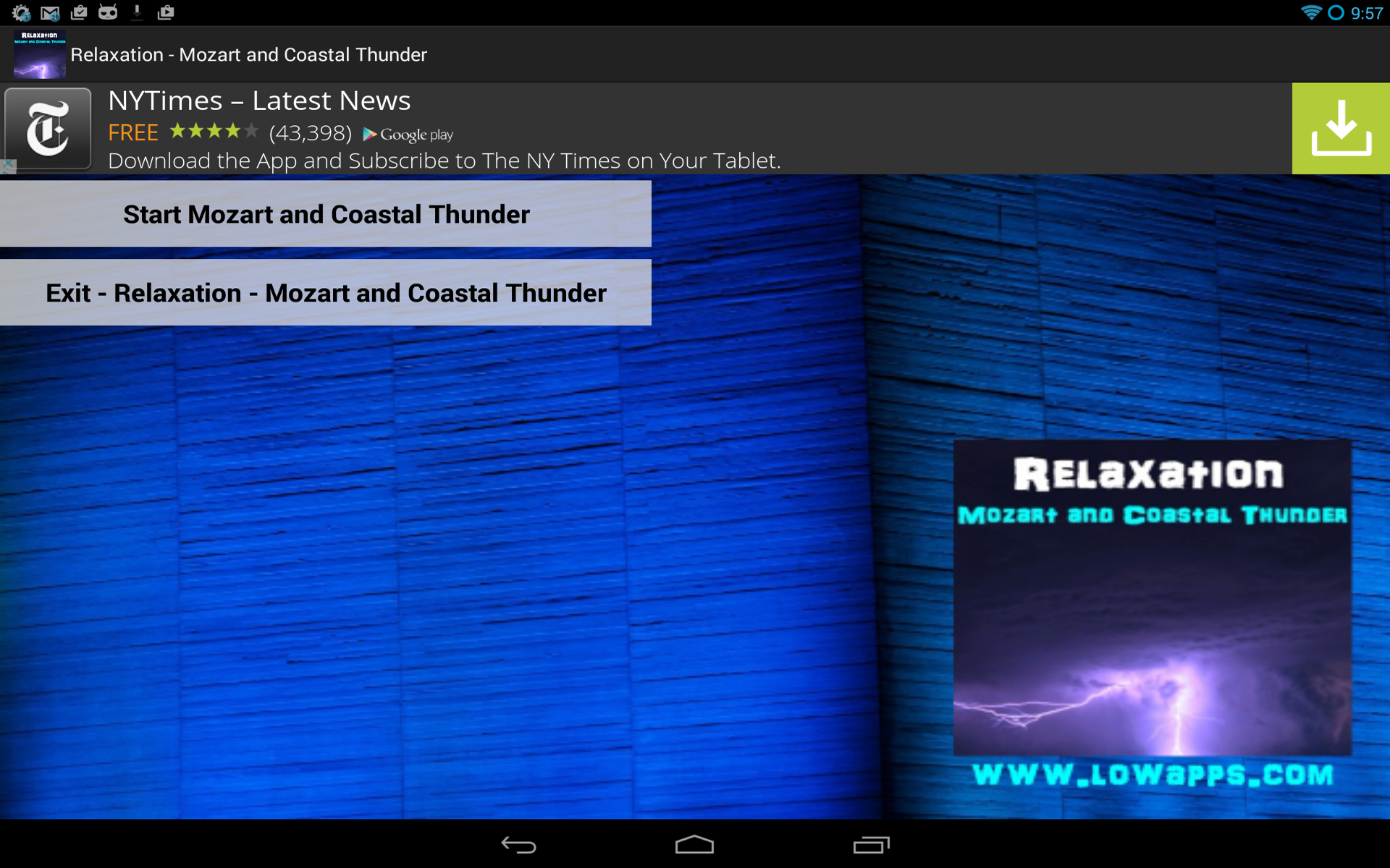 Relaxation - Mozart and Coastal Thunderstorm - App on Amazon Appstore