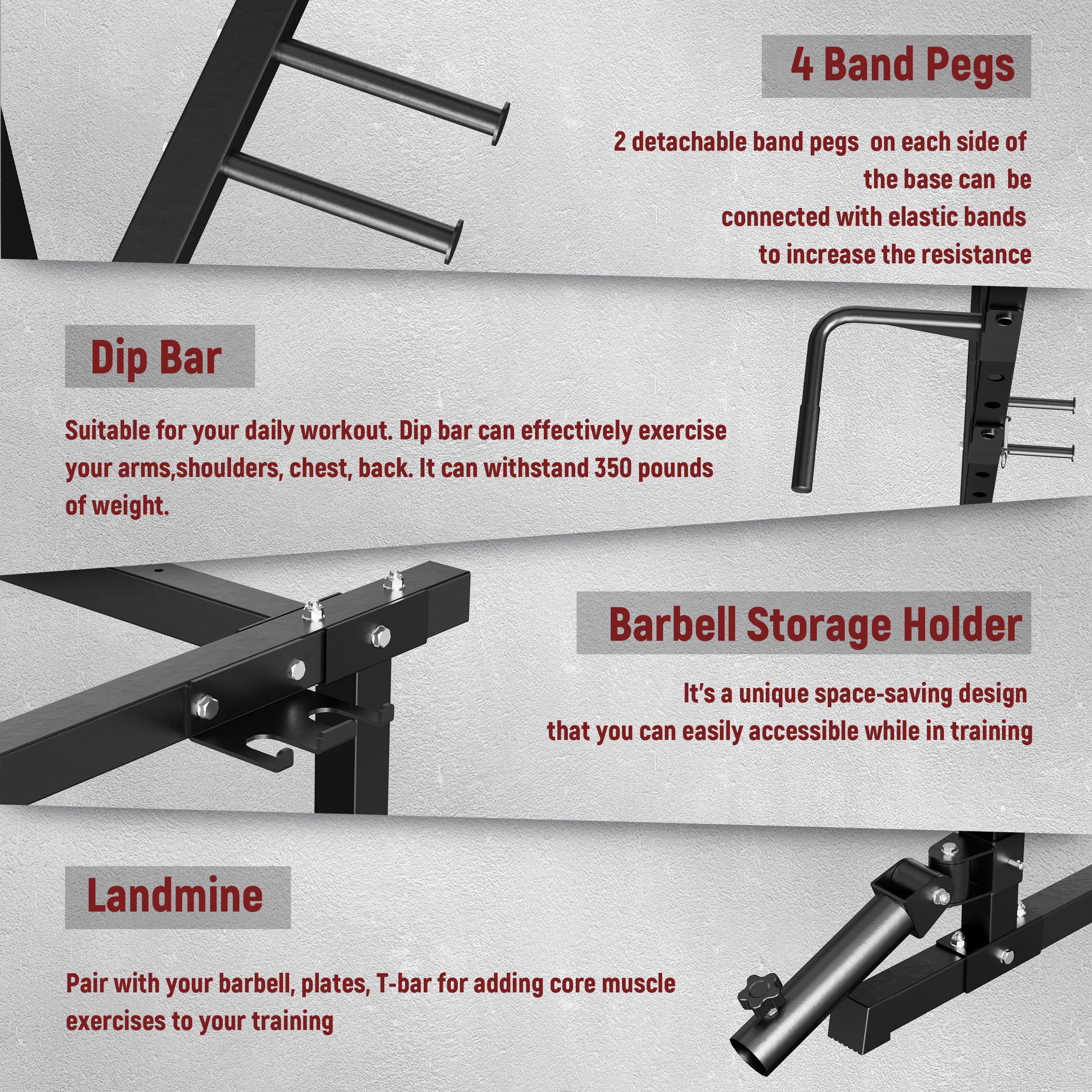 Major LUTIE Power Cage, PLM05 All-in-One 1200lbs Capacity Power Rack with LAT Pull Down and ...