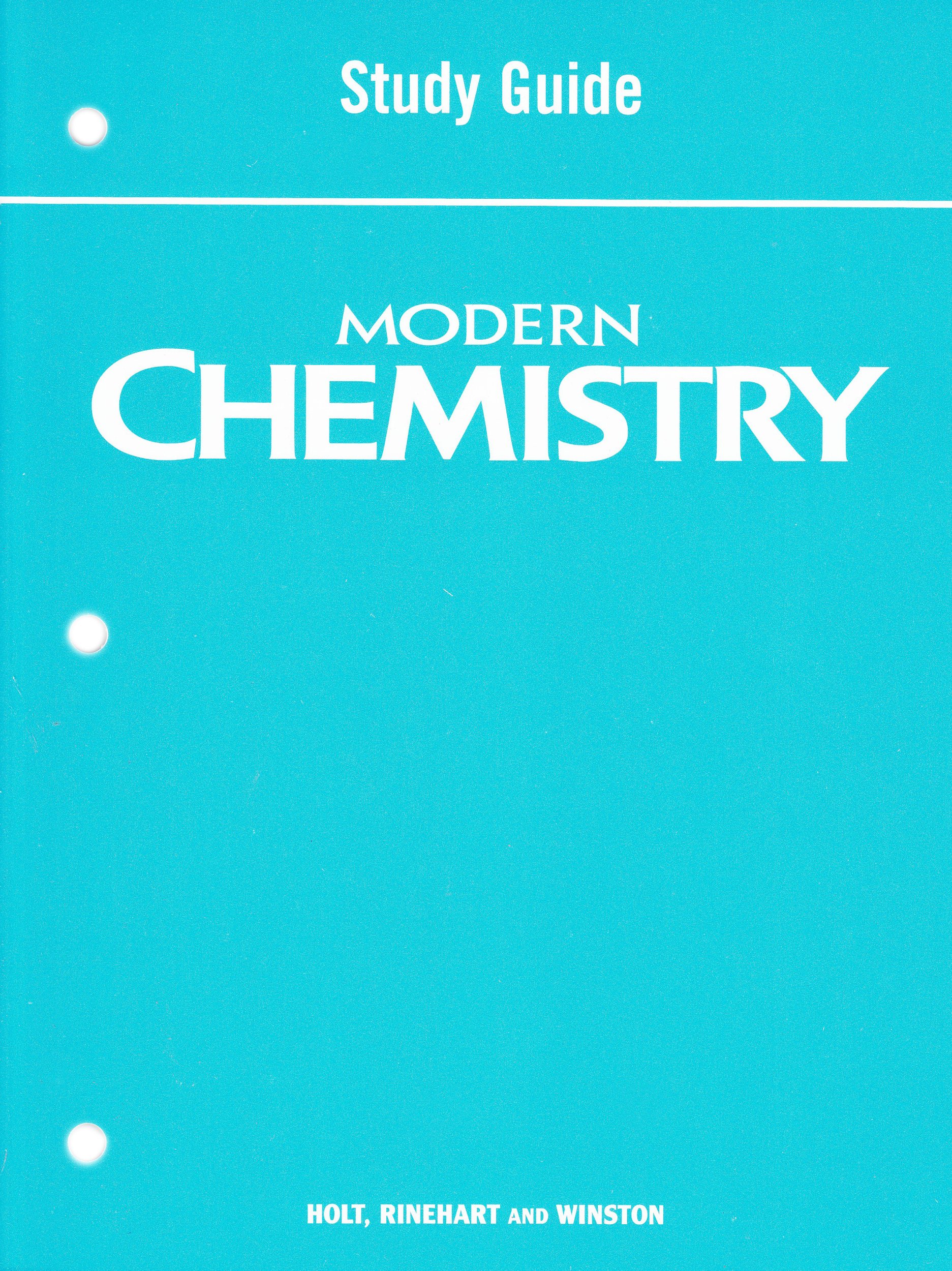 Amazon.com: Holt Modern Chemistry: Study Guide Student Edition ...