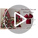 Amazon.com: HUIHUANG 4 Inch Velvet Wired Red Christmas Ribbon - Double ...