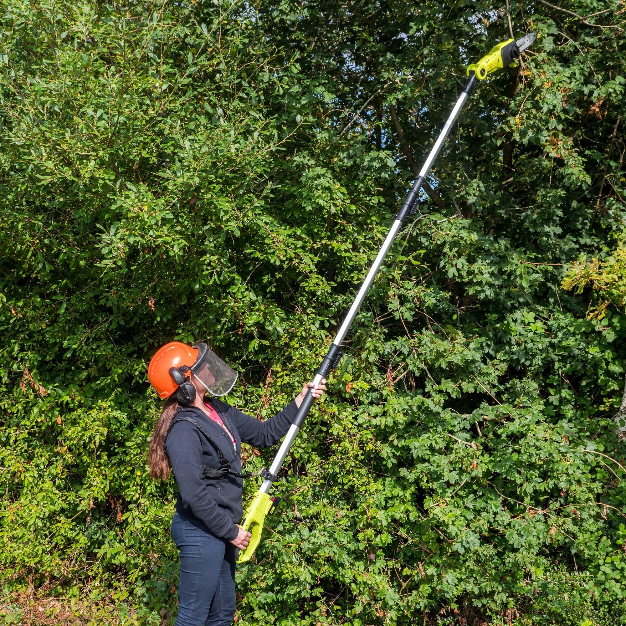 VonHaus 2 in 1 Chainsaw & Trimmer - 750W with Extendable 2.4m Reach ...
