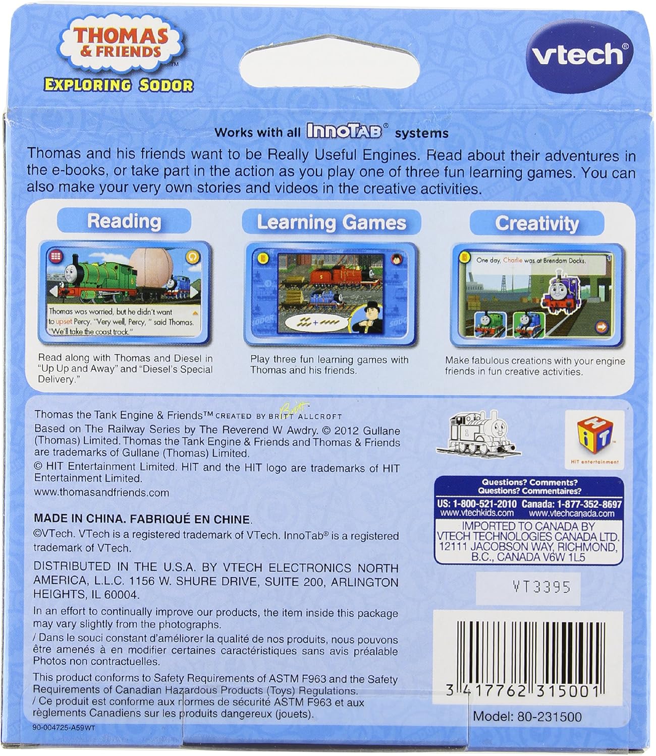 Vtech InnoTab SoftwareThomas & Friends, MulticolorNinguno – Yaxa Colombia