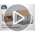 Amazon.com - 2 Set Stackable Wire Basket with Openable Top, Kitchen ...
