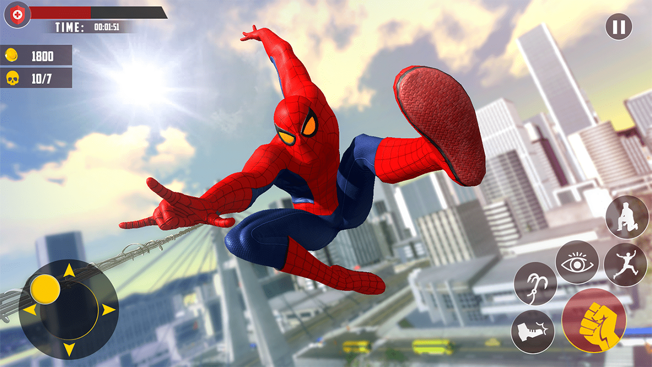 Spider Superhero Flying Game 3D: Gangster Mafia Fighting Spider Rope ...