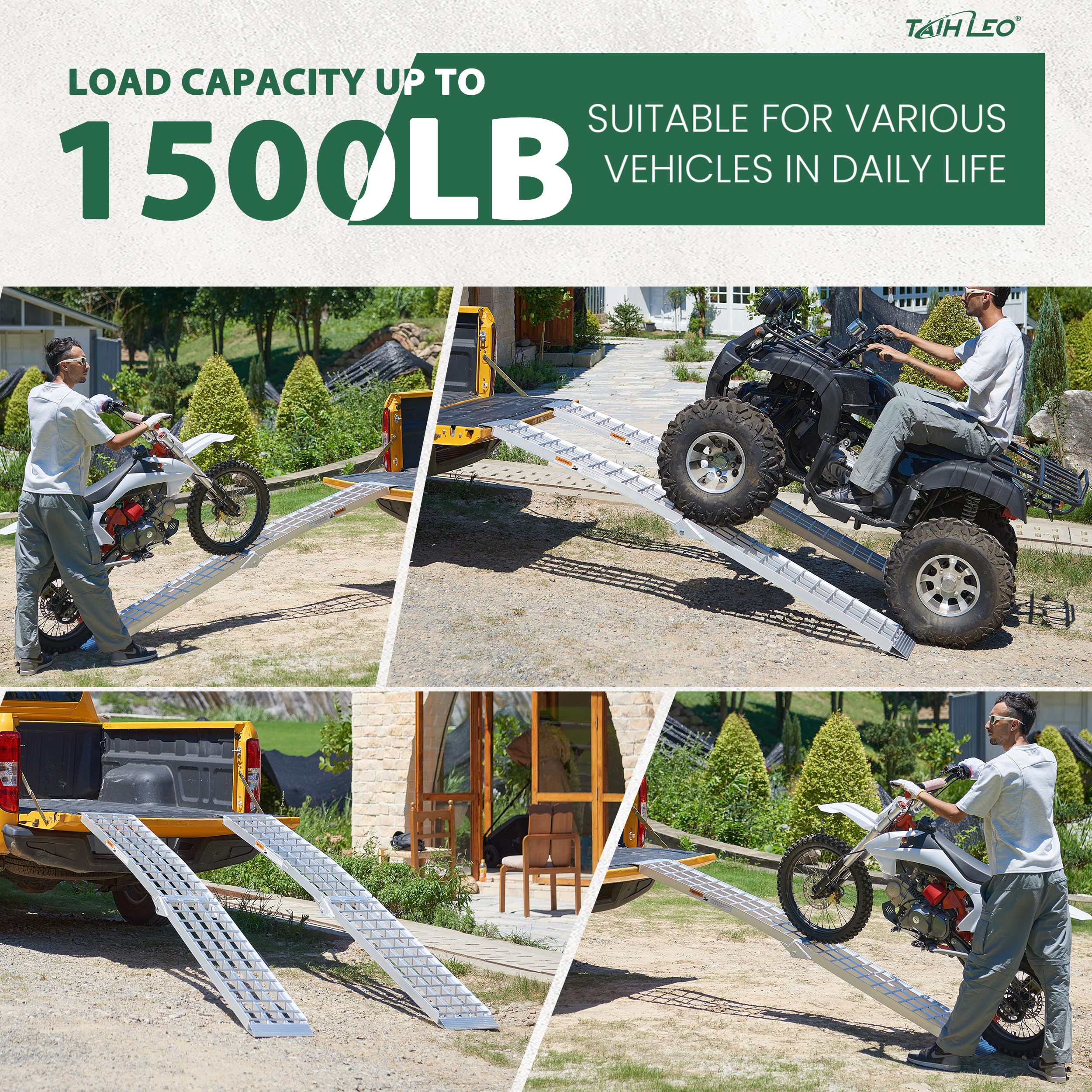 Snapklik.com : TaiH Leo Truck Ramp 1500LBS Capacity - 1 Pc Heavy Duty ...