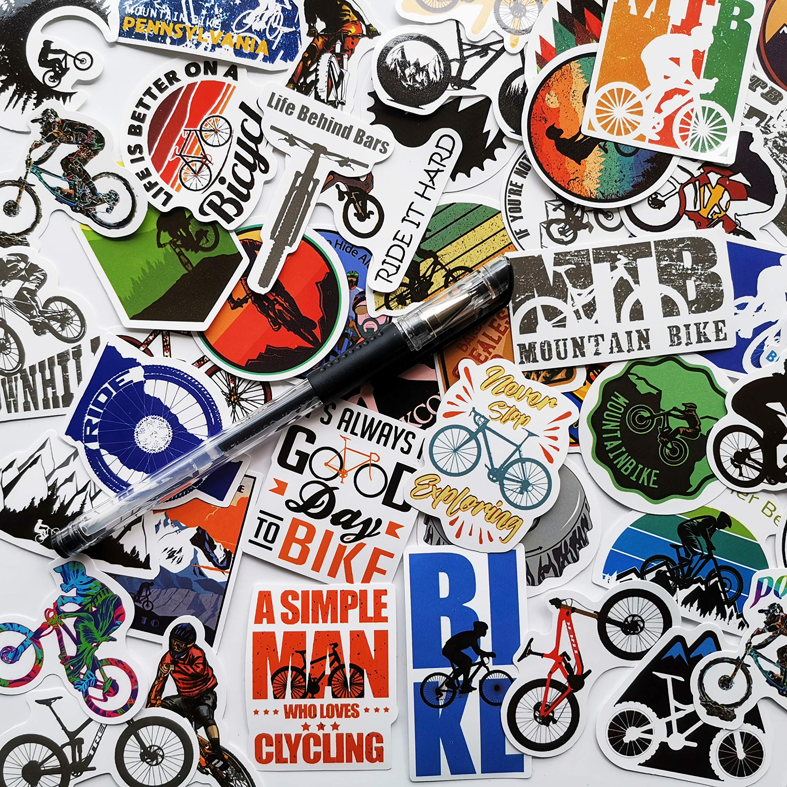 Buy 50Pcs Mountain Bike Stickers Cool MTB Decals MTB Frame Decals ...