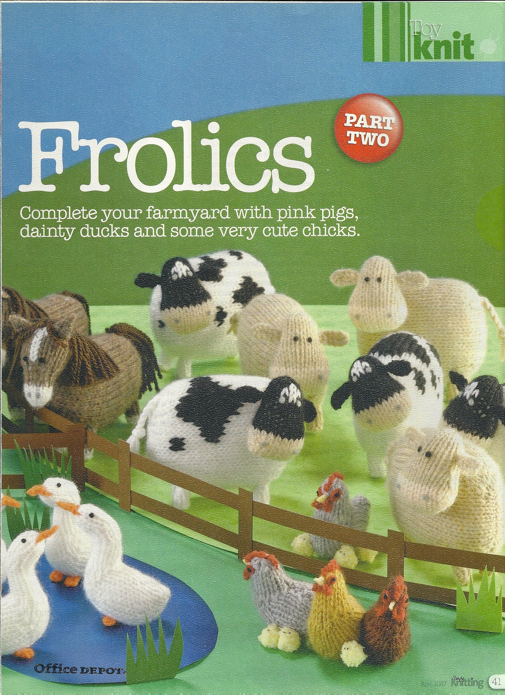Alan dart farmyard frolics part two (simply knitting magazine pullout ...