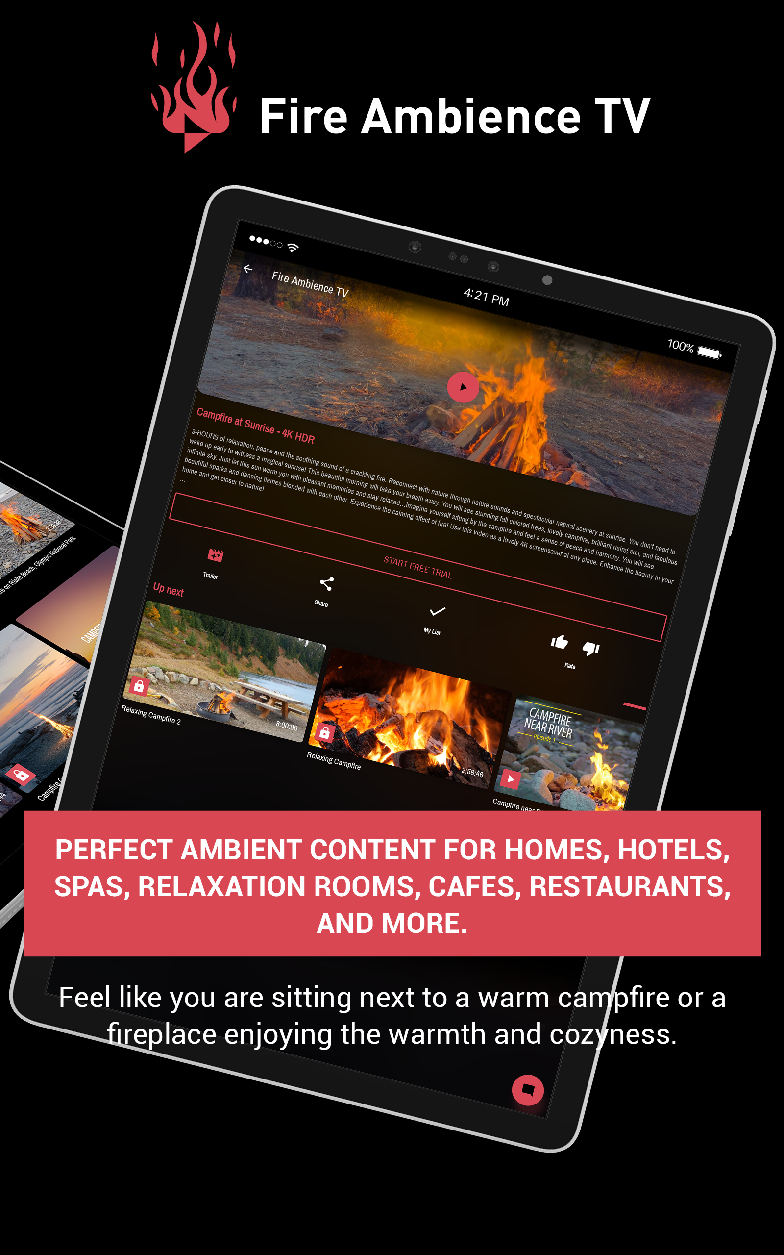 Fire Ambience TV - 4K UHD Campfire & Fireplace - App on Amazon Appstore