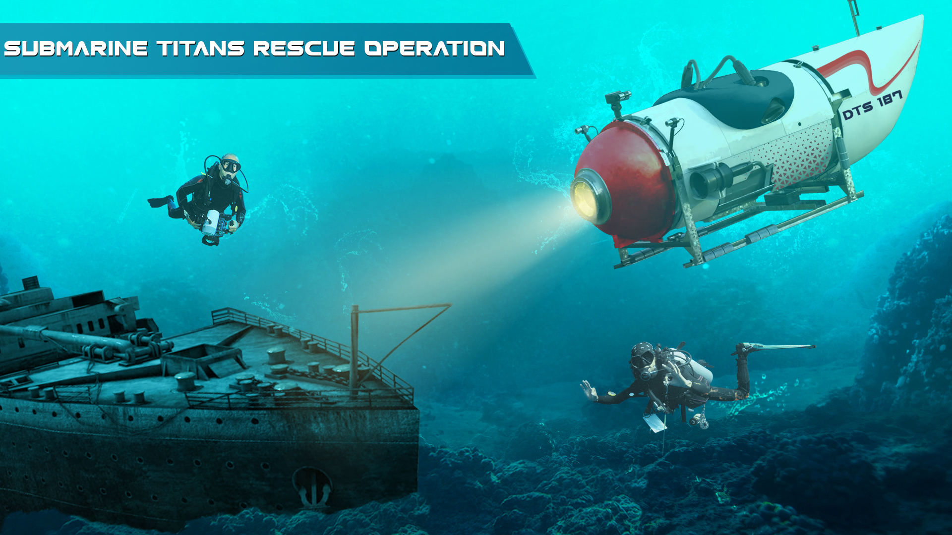 Submarine Titans Rescue Ship Simulator 3D: Underwater Submarine Navy ...