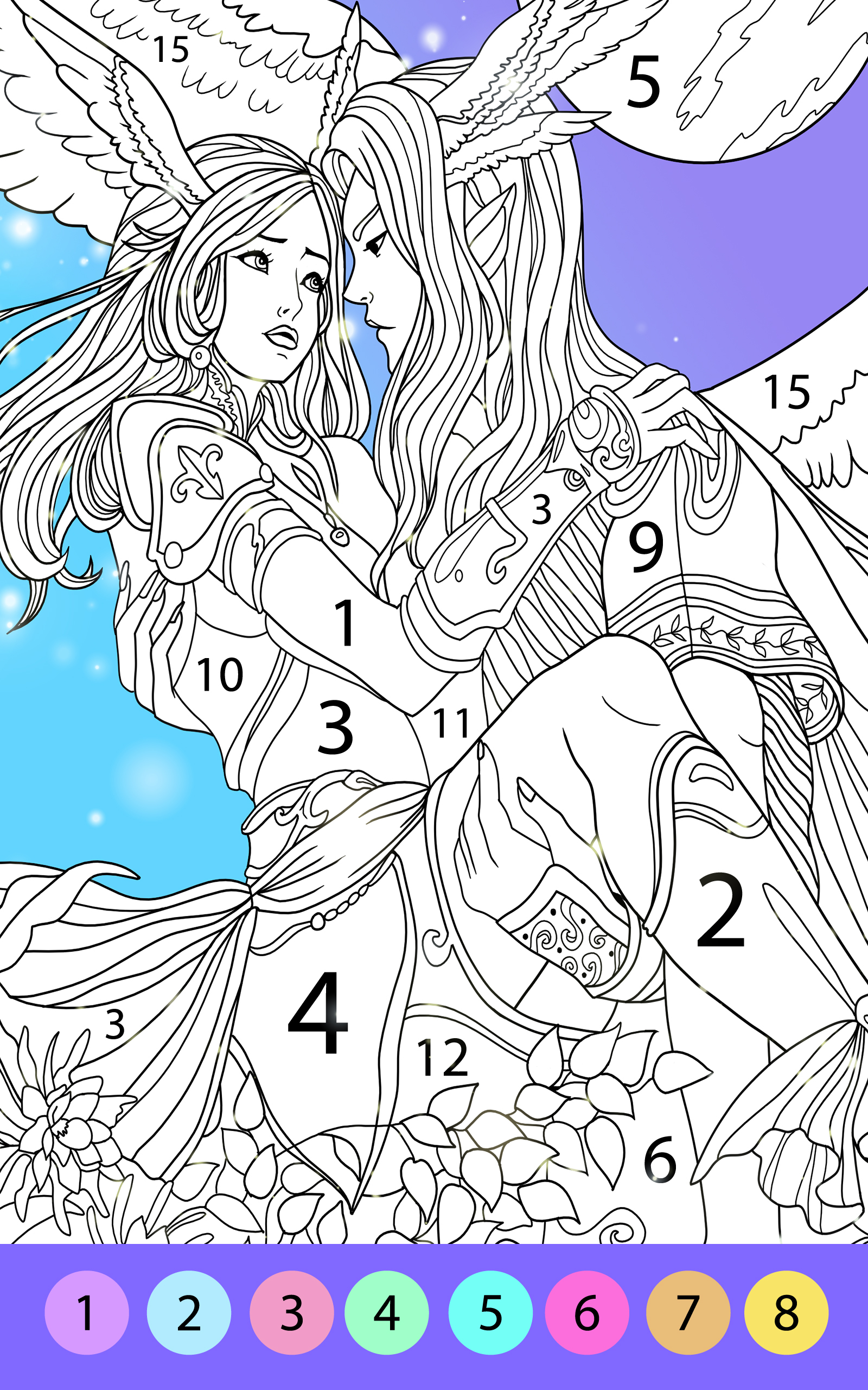 Fantasy Сoloring Book by Numbers - Aplicativo na Amazon Appstore