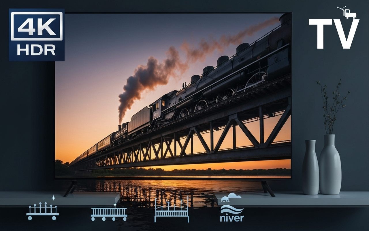 Train Bridge Rumble 4K – Steel Tracks & River TV Screensaver:www.amazon ...