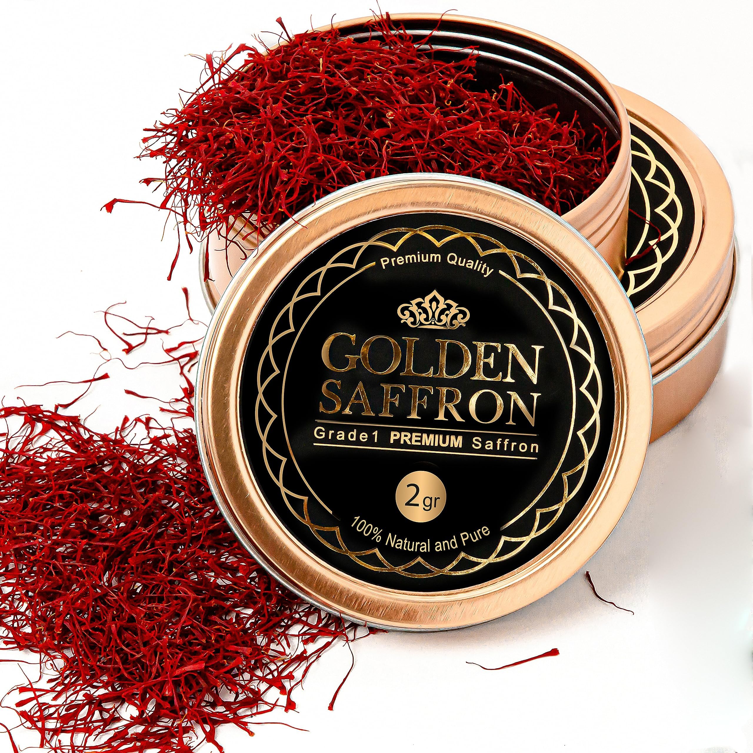 Golden Saffron, Finest Pure Premium All Red Saffron Threads, Grade A+ ...