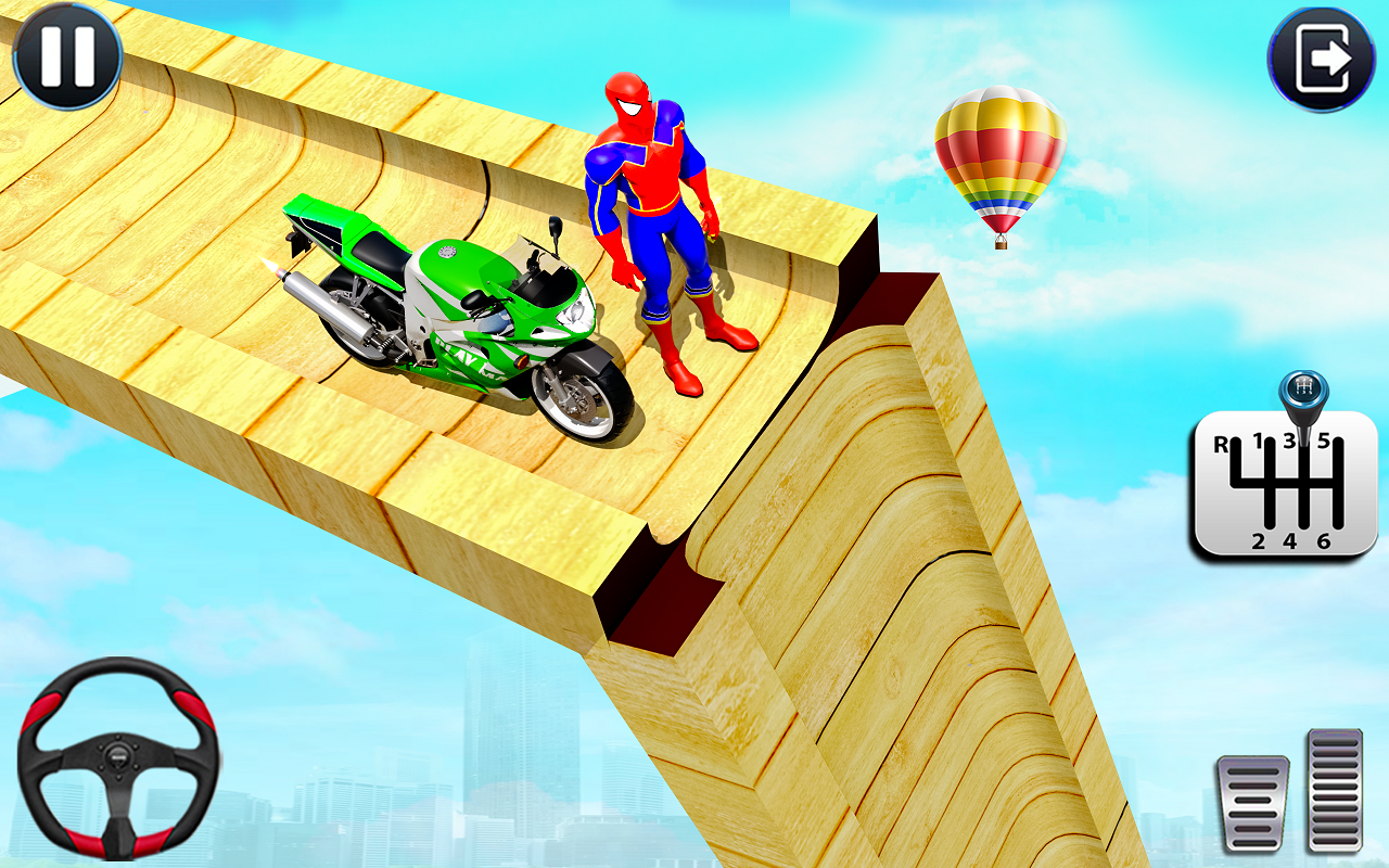 GT Mega Ramp Bike Stunt Game : Heavy Bike Racing Games - Superhero Bike ...