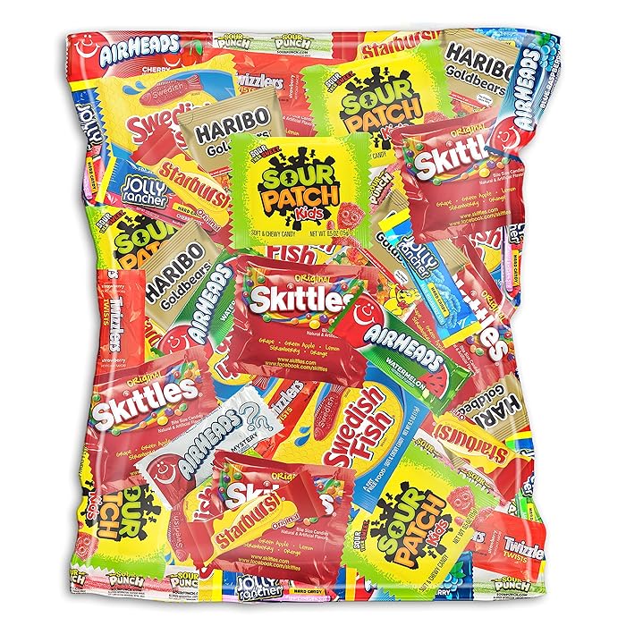 Buy Bundle of [3 POUND] Candy (48oz) Bag of Airheads, Skittles, Sour ...