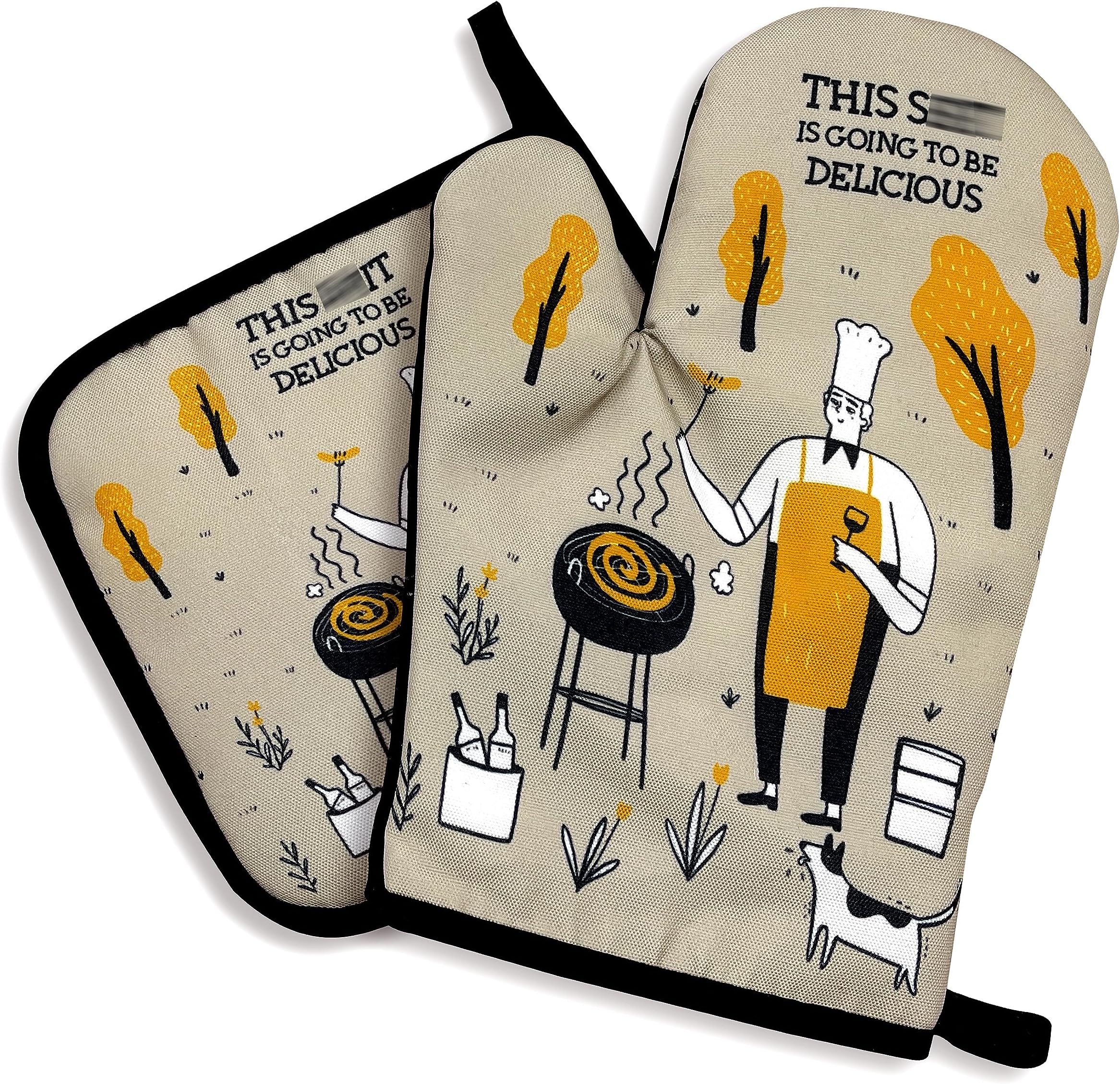 Amazon.com: When in Doubt Pull It Out,Oven Mitts and Pot Holders Sets ...