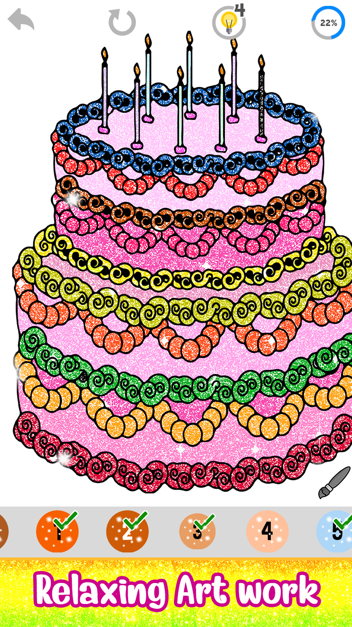Cakes Color By Number - Desserts Coloring Book:Amazon.com:Appstore for ...