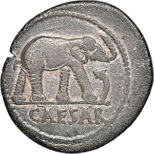 Amazon.com: Julius Caesar Coin Ancient Roman Republic Silver Elephant ...
