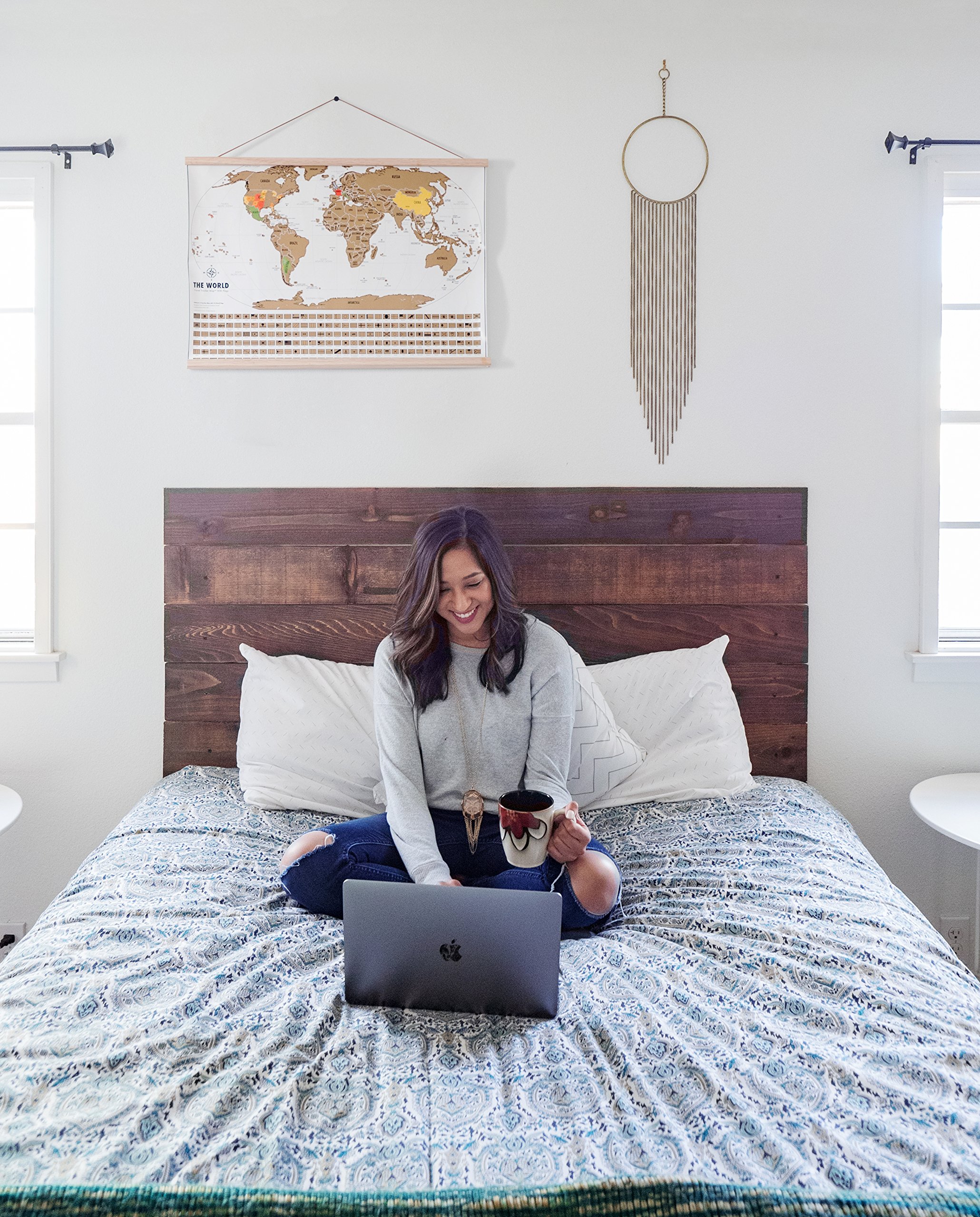 Buy Landmass - Scratch Off Map Of The World - Premium World Map Poster ...