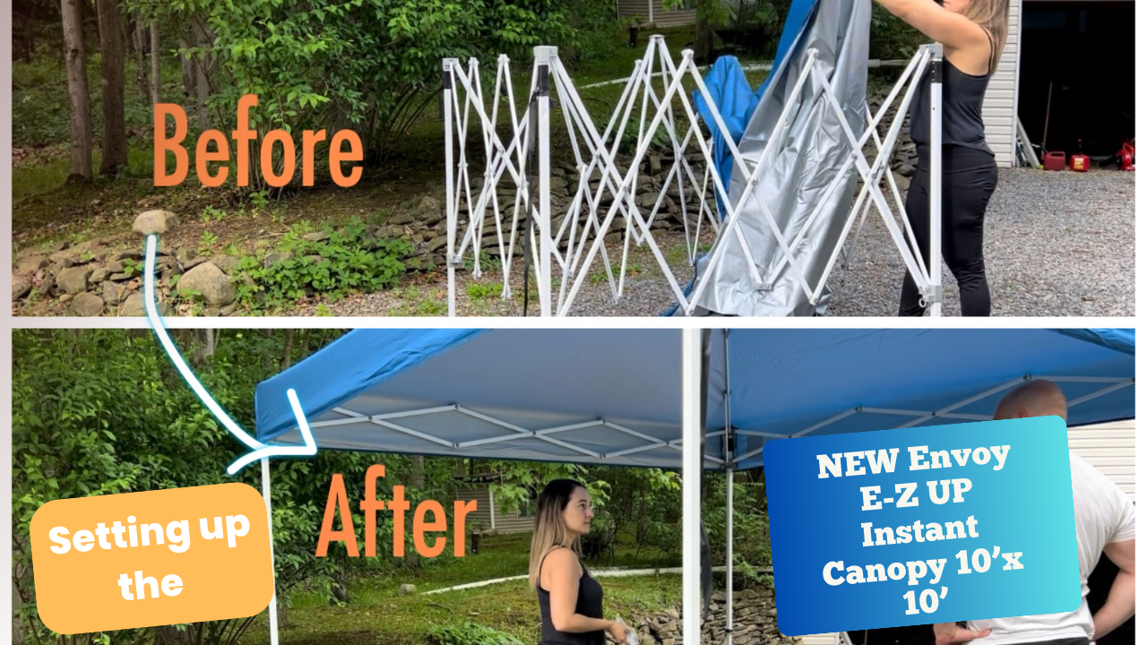 Watch Setting Up The E-Z UP Envoy 10' by 10' Canopy Shelter Tent on ...