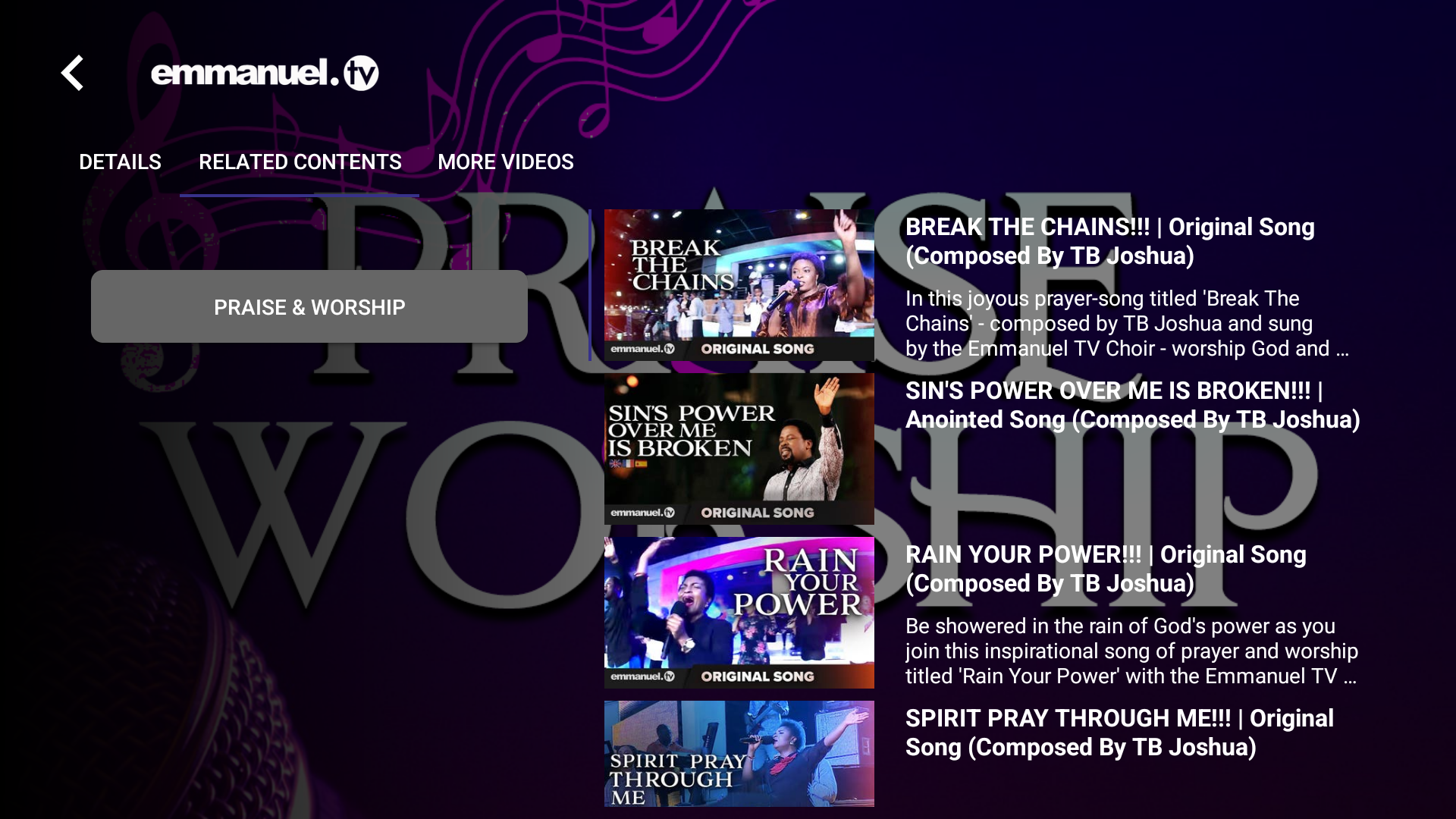 EmmanuelTV Live - App on Amazon Appstore