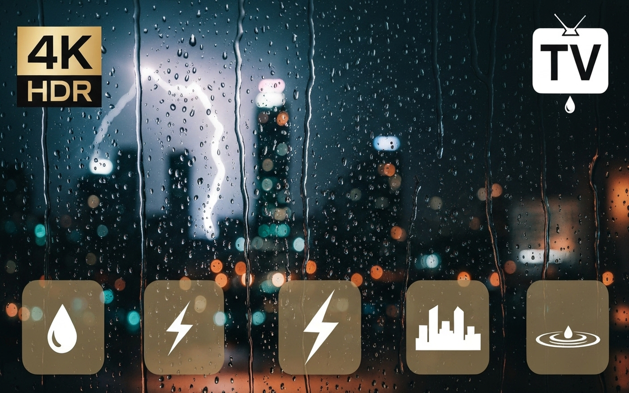 Thunderstorm Rain Pulse 4K – Heavy Drops Smart TV Ambient Loop - App on ...