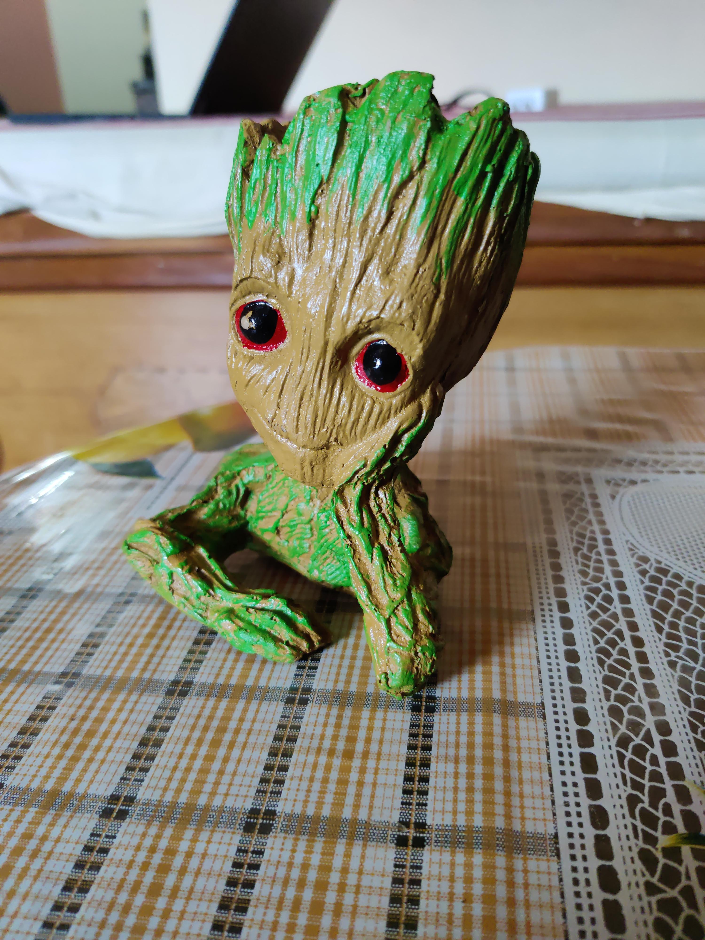The Craft Club Marvel Avengers Infinity War Pot Groot Wooden Look Tree ...