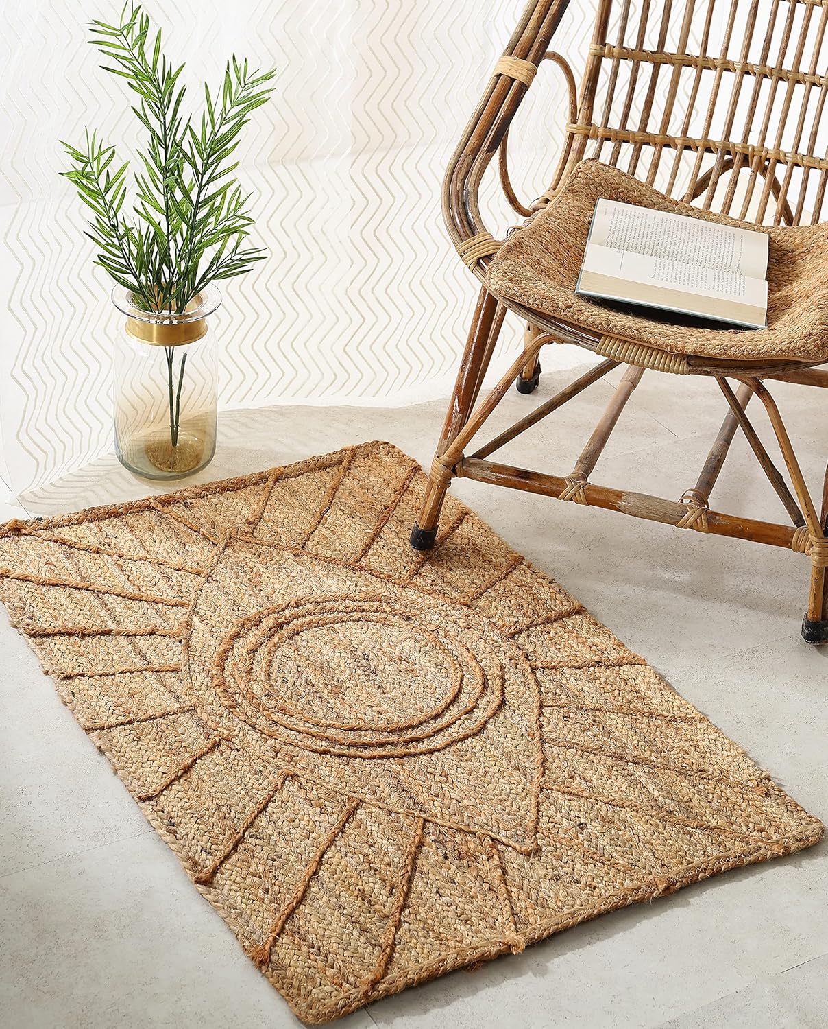 Amazon.com: Madhu International Eye Design Braided Jute Rug – Bohemian ...