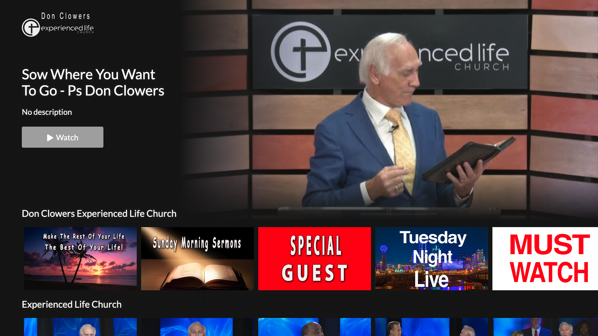 Don Clowers Experienced Life Church - App on Amazon Appstore