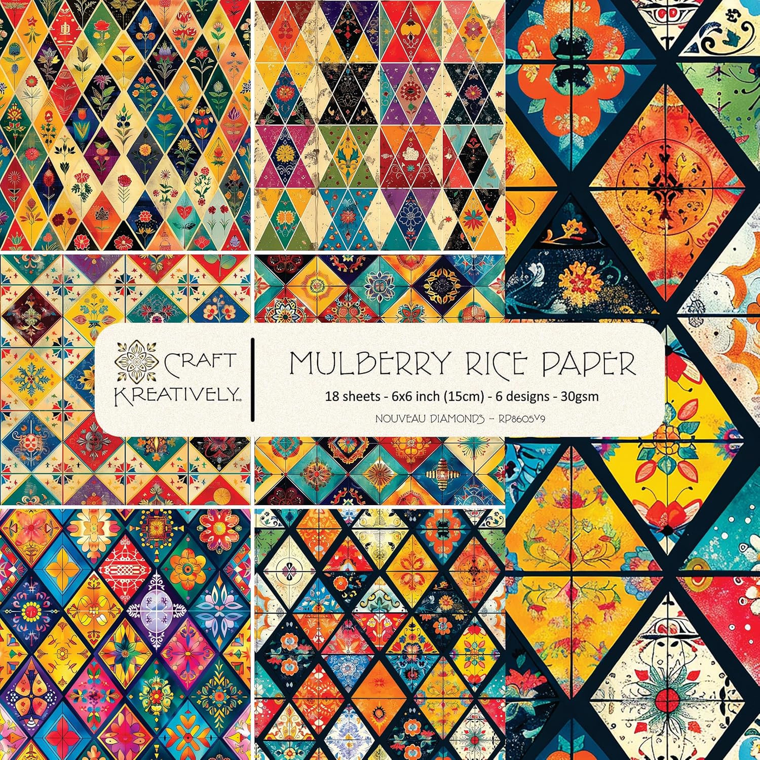 Amazon.com: Decoupage Rice Paper Collection, 6 x 6 inch (18pc ...