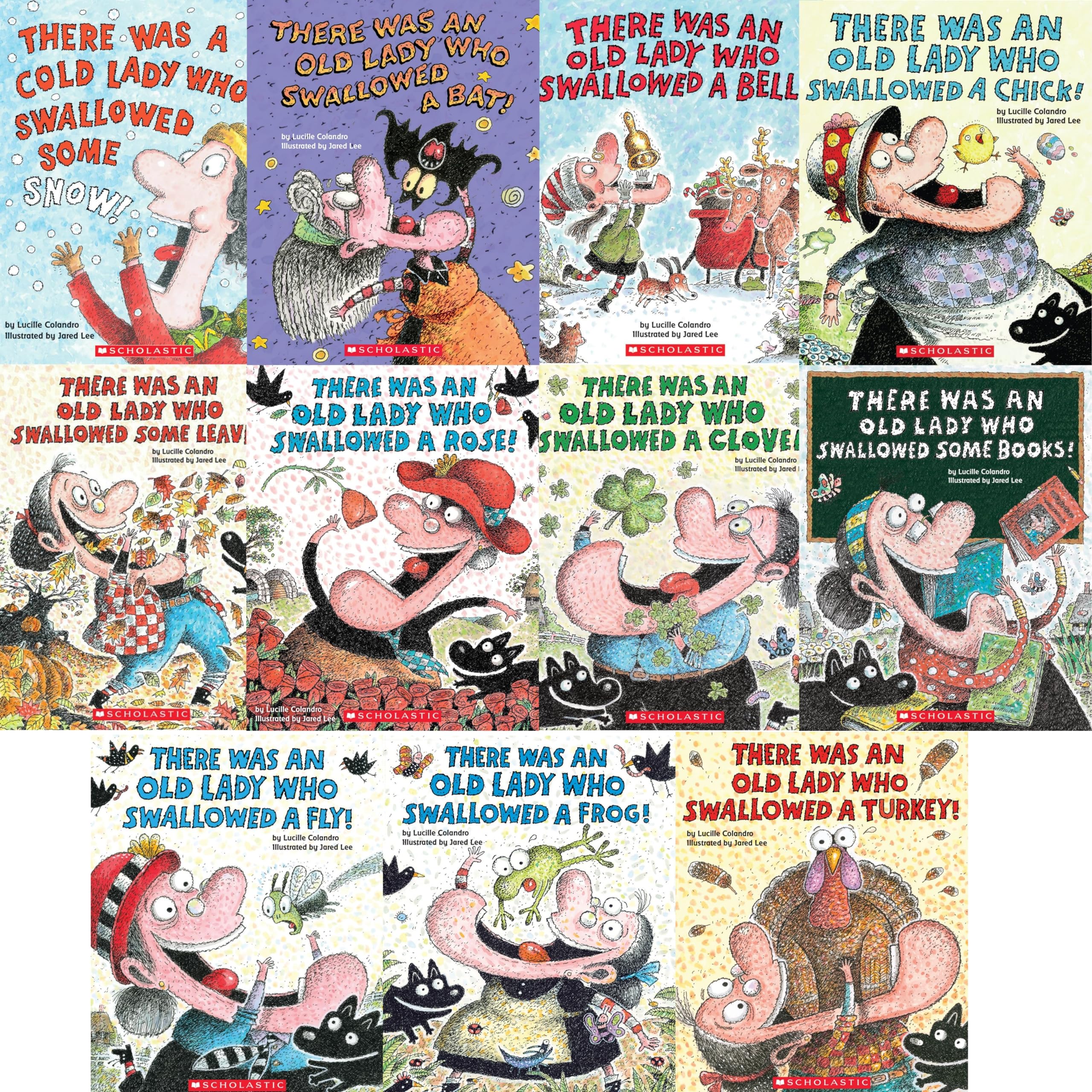 NEW SET!! 'There Was an Old Lady Who Swallowed' Book Series (11 Books ...