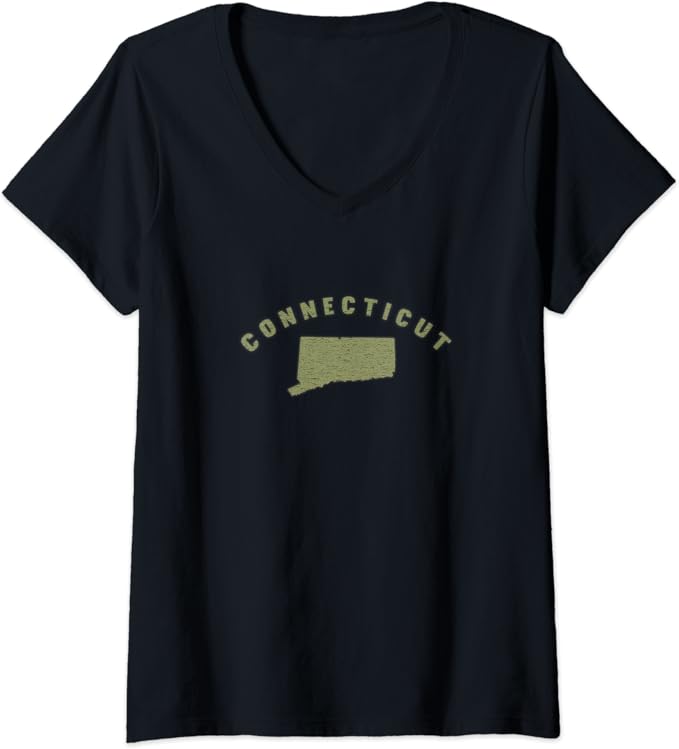 Amazon.com: Womens CT State College Connecticut Lovers V-Neck T-Shirt ...
