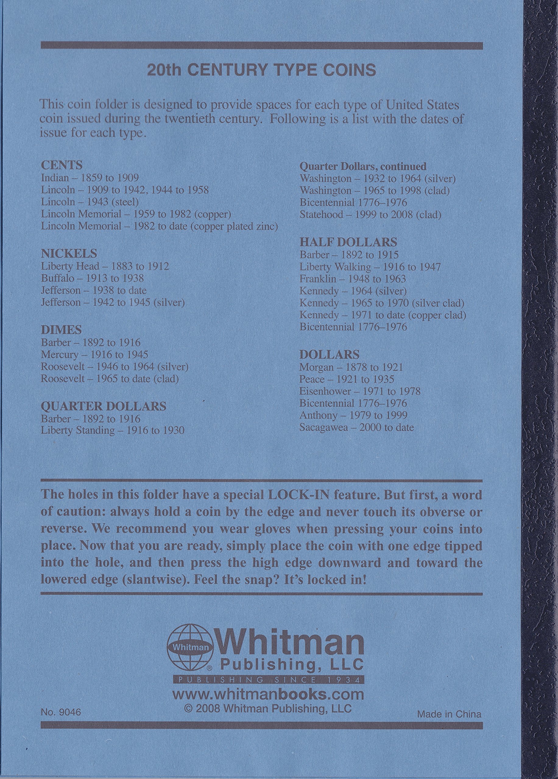 Snapklik.com : 20th Century Type Coins 36 COINS WHITMAN No 9046 TRIFOLD ...