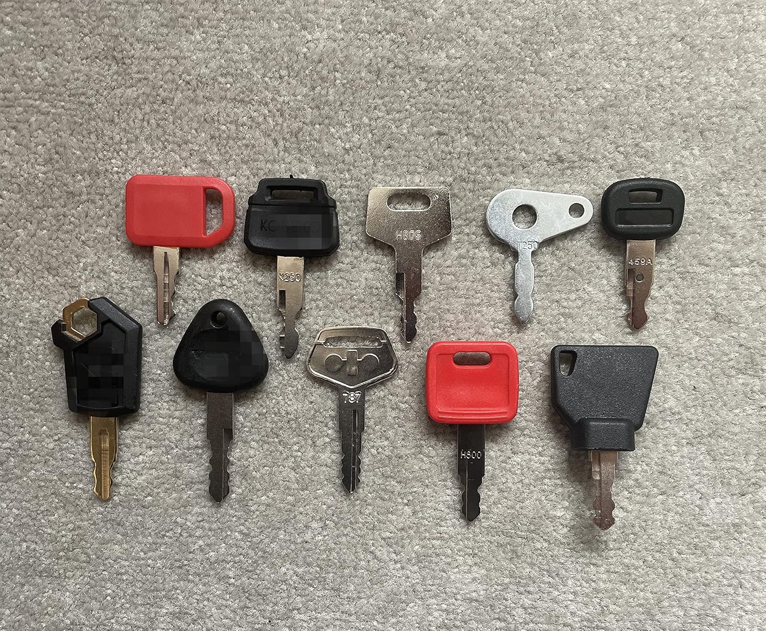 Agricultural, Construction Machinery 10 Piece Ignition Key Set, For ...