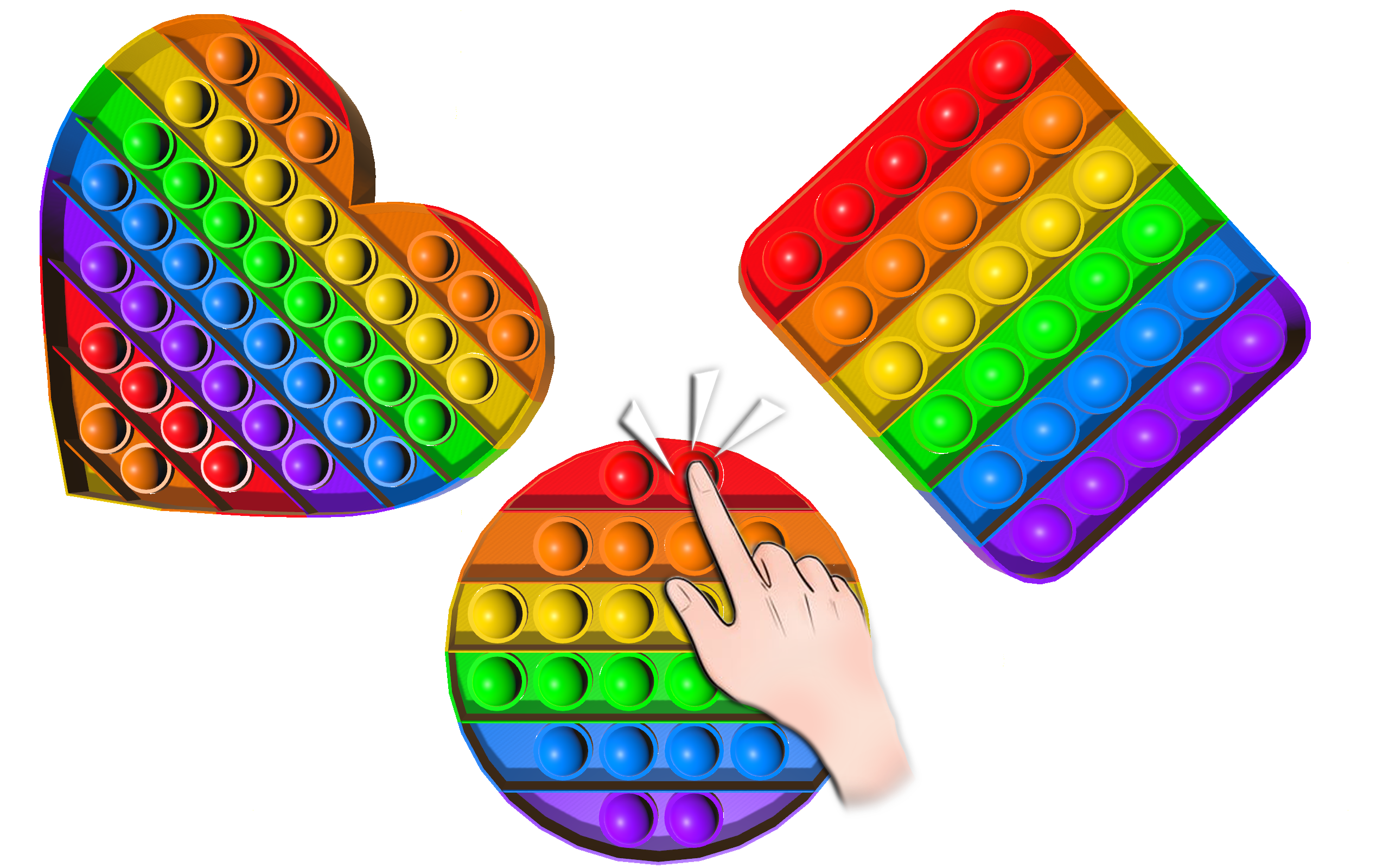 Pop it games - 3d pop it fidget trading game - Antistress ASMR - Fidget ...