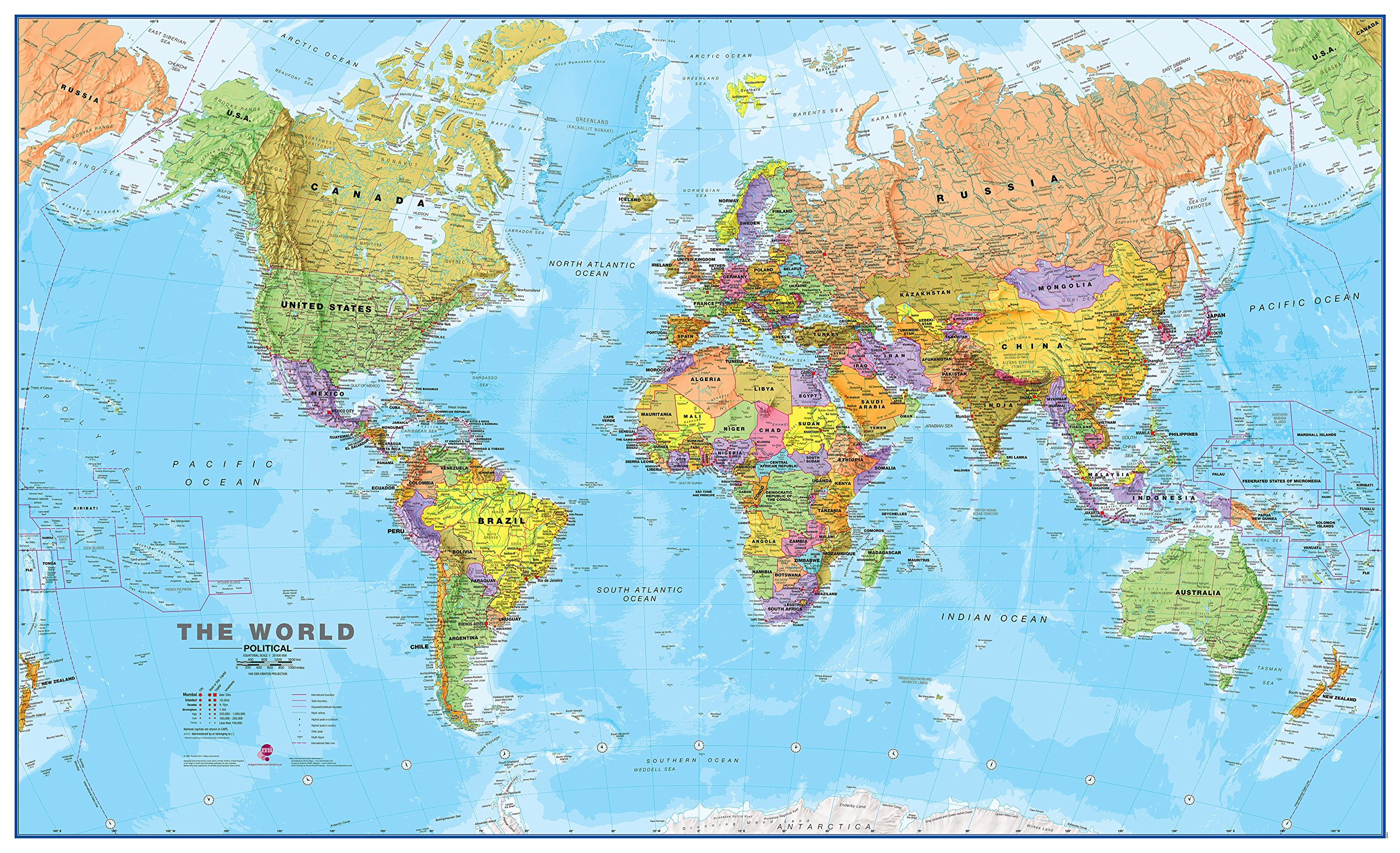 World Map Scale In Miles
