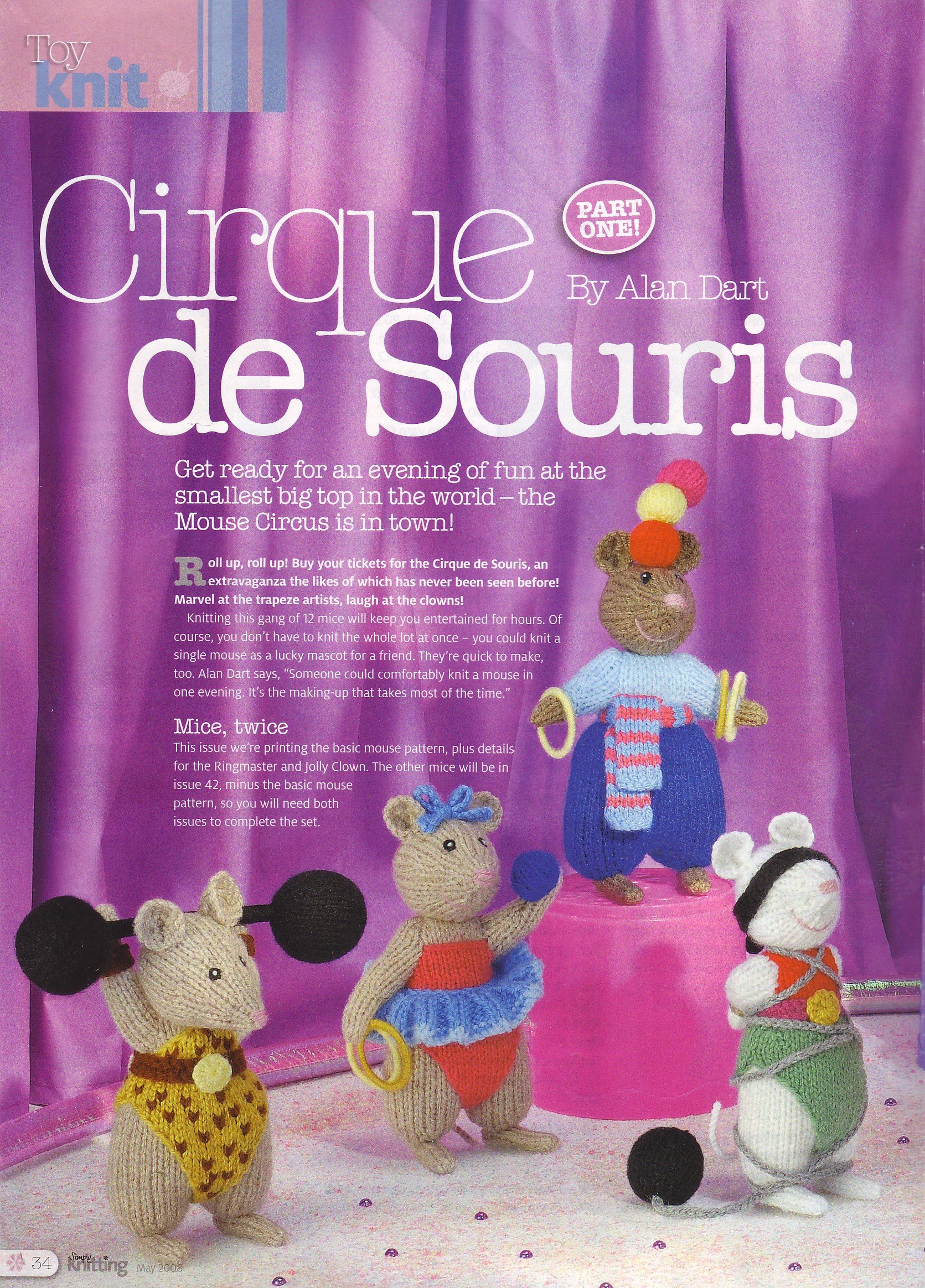 Cirque de Souris Part One: Circus Toy Mice by Alan Dart Knitting ...