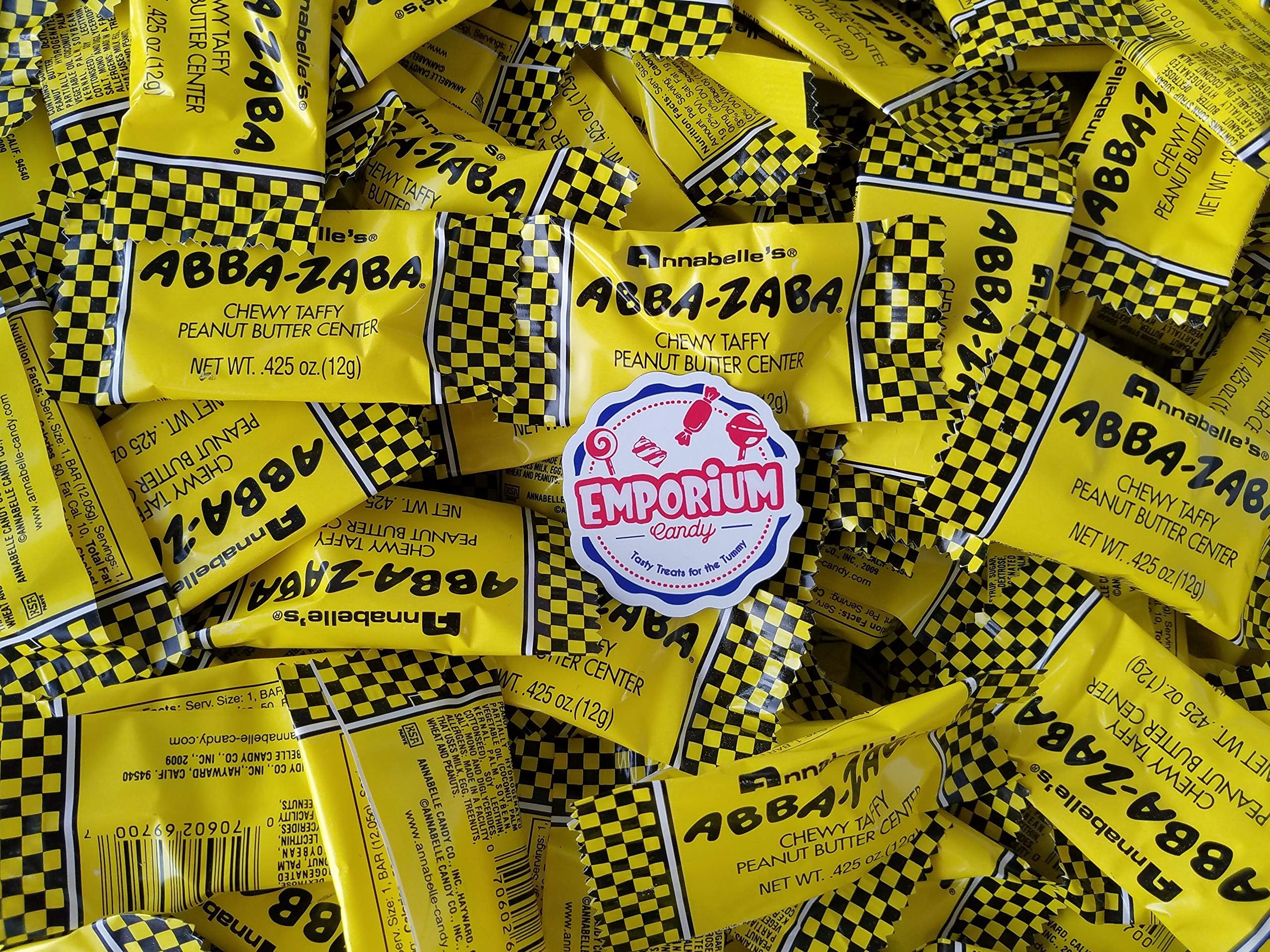 Amazon.com : ABBA ZABA Mini Candy Bars (1.5lb), Taffy with Creamy ...
